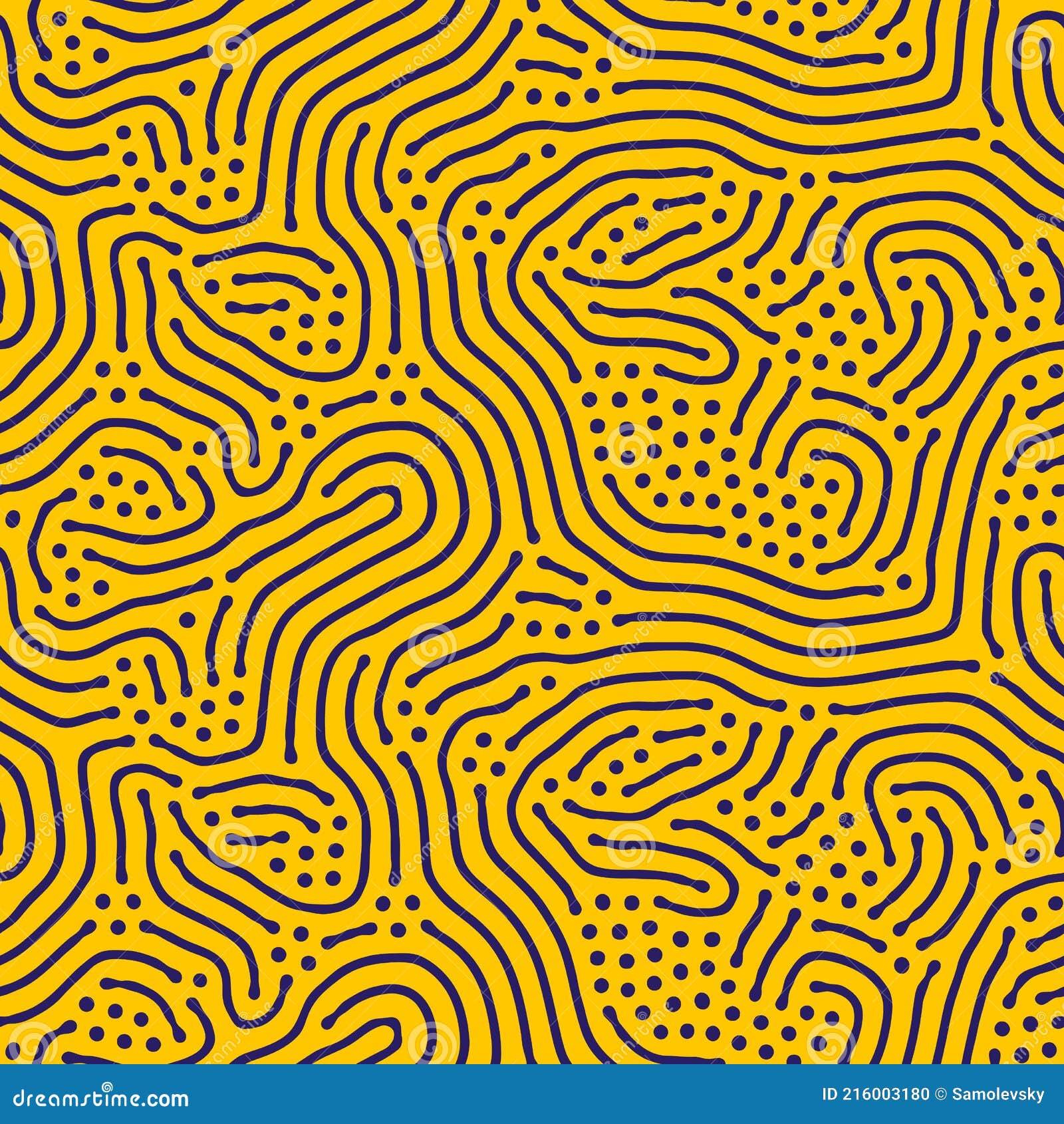 Vector Seamless Pattern. Abstract Organic Shapes Texture Stock Vector ...