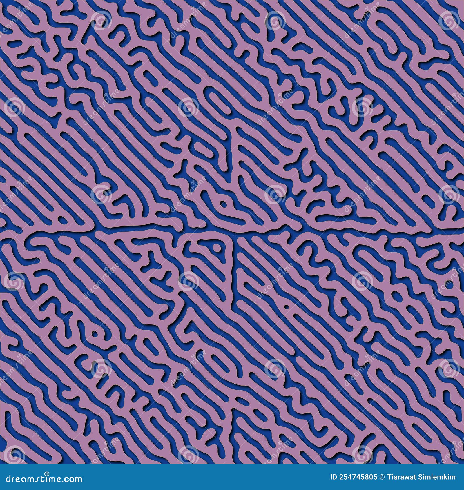 Vector Seamless Pattern. Abstract Organic Stylish Texture with Smooth ...