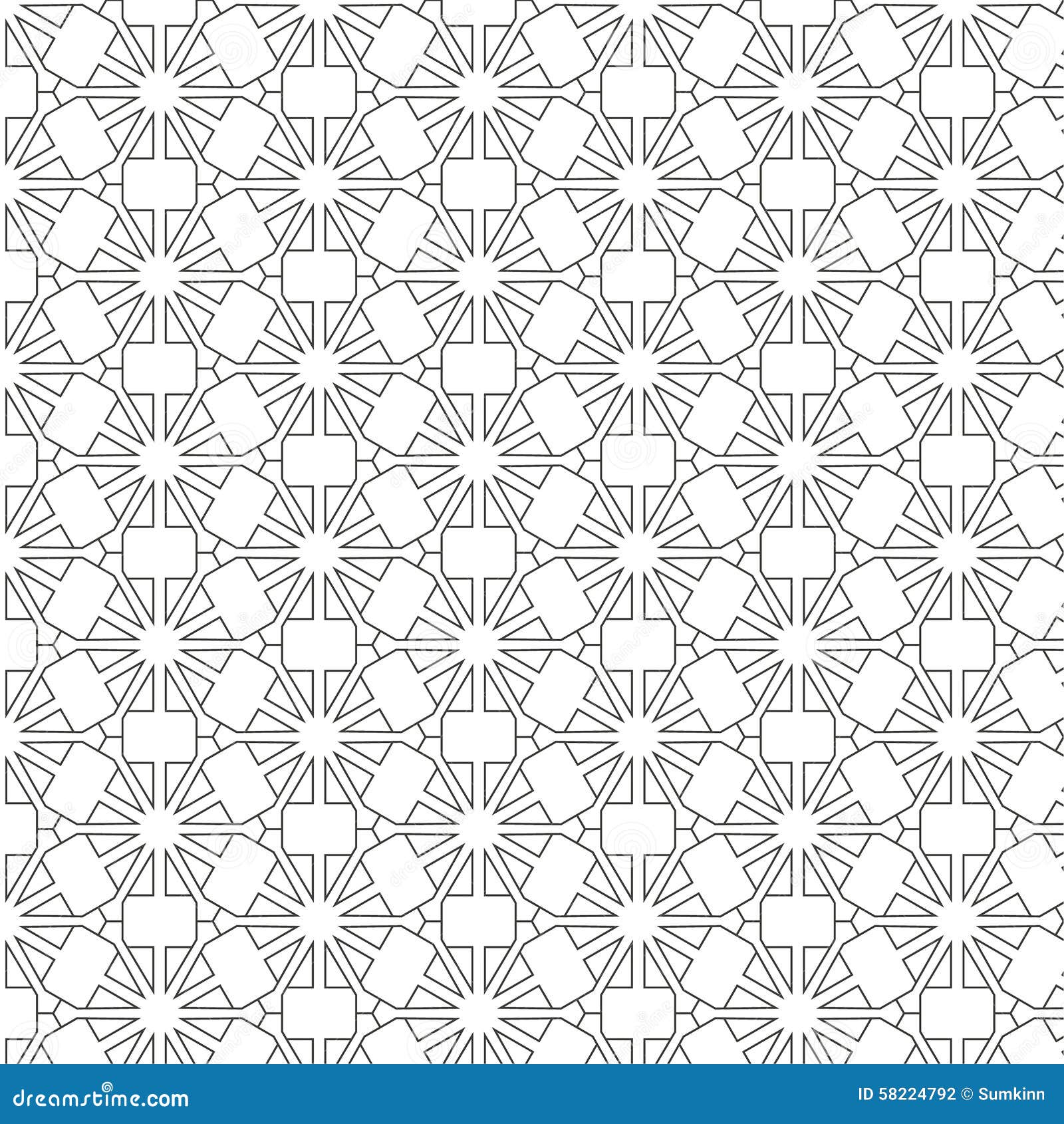 Vector seamless pattern stock vector. Illustration of recurring - 58224792
