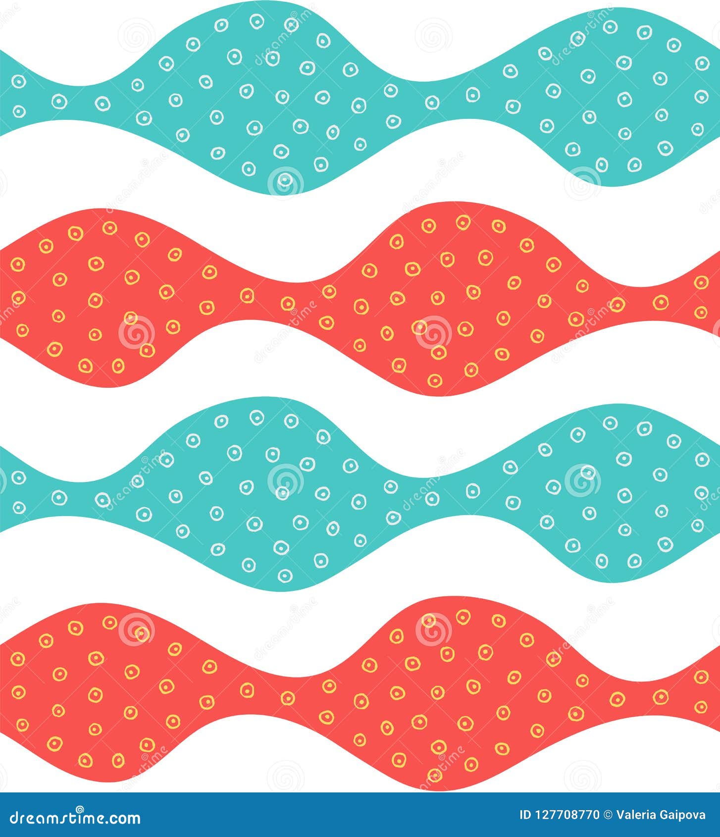 Vector Seamless Pattern with Abstract Textured Waves. Curve Shapes with ...