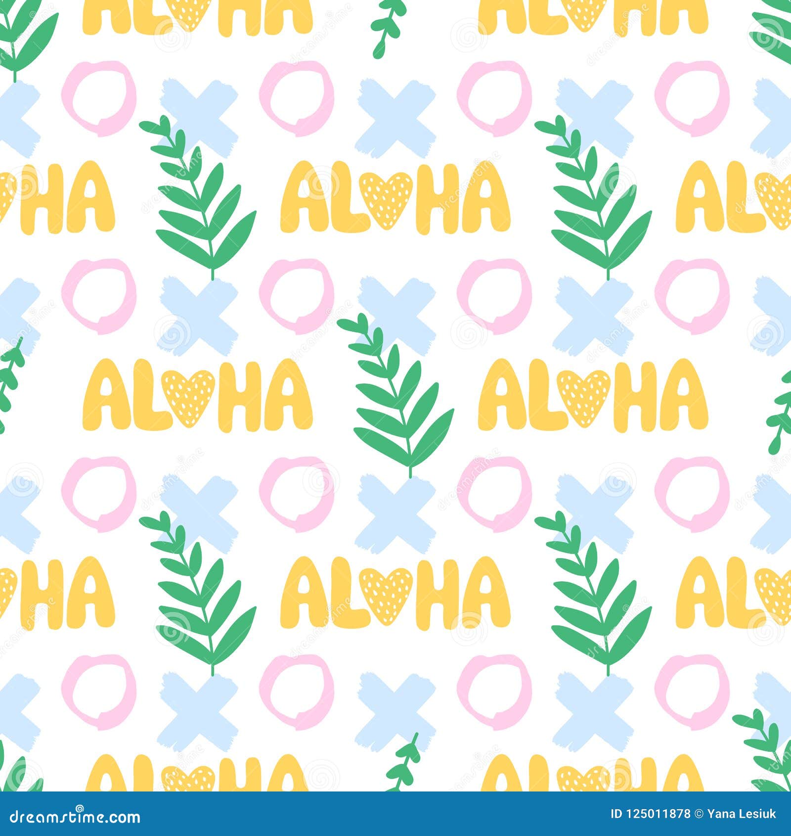 Vector Seamless Pattern. Aloha, Rounds, Spots. Exotic Background Stock ...