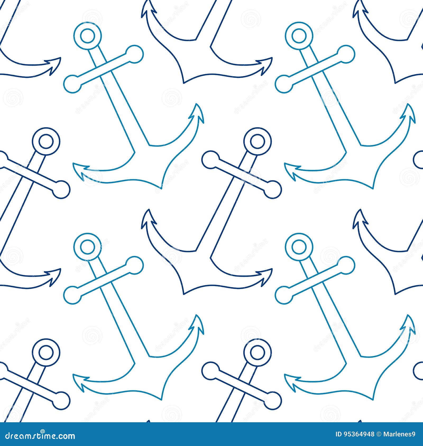 Vector Seamless Pattern with Anchors. Anchors Seamless Pattern Vector ...