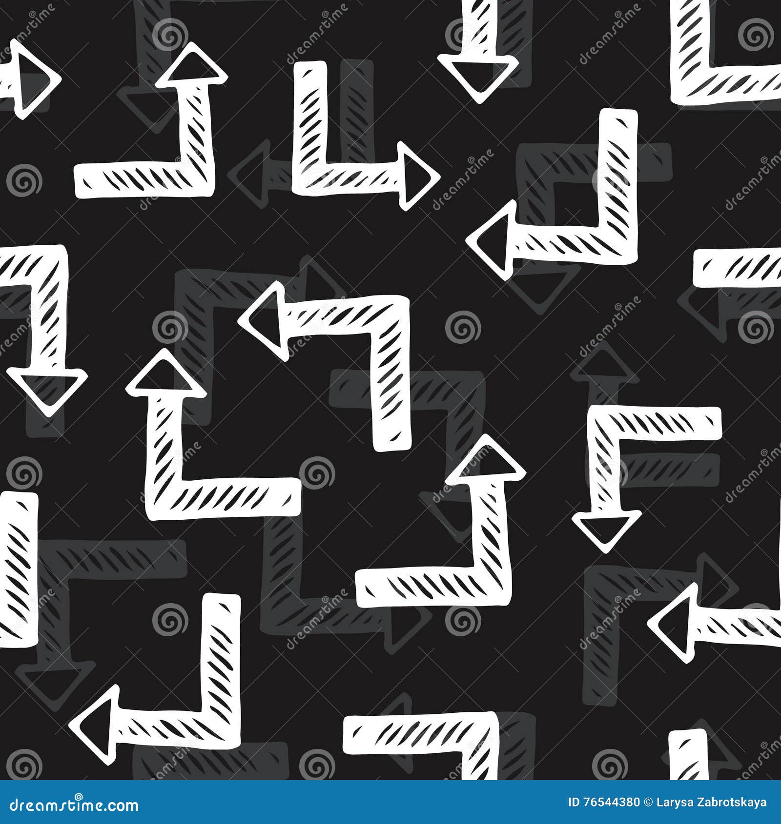 Vector Seamless Pattern with Arrows Stock Vector - Illustration of ...