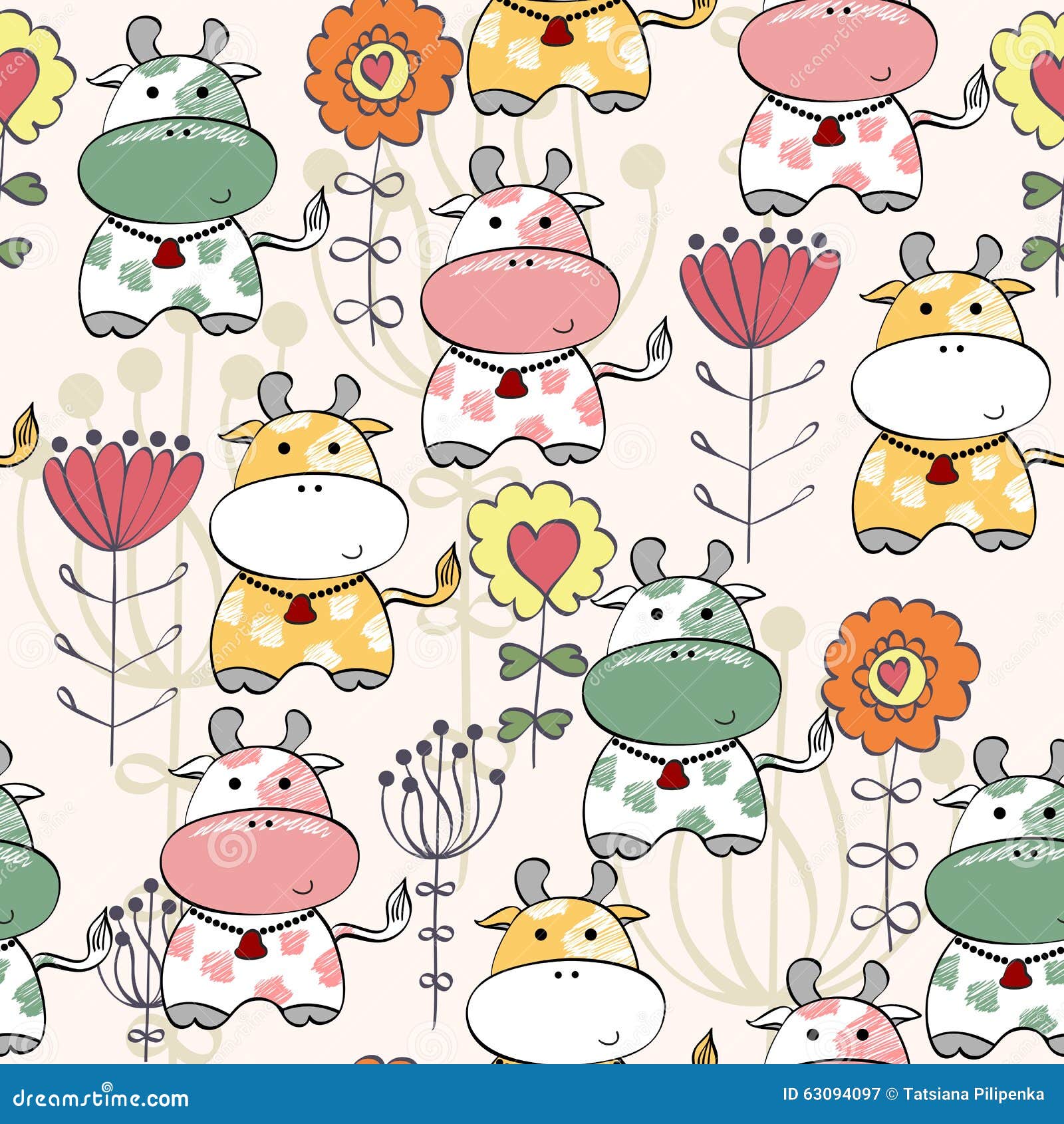 Vector seamless pattern stock vector. Illustration of decoration - 63094097