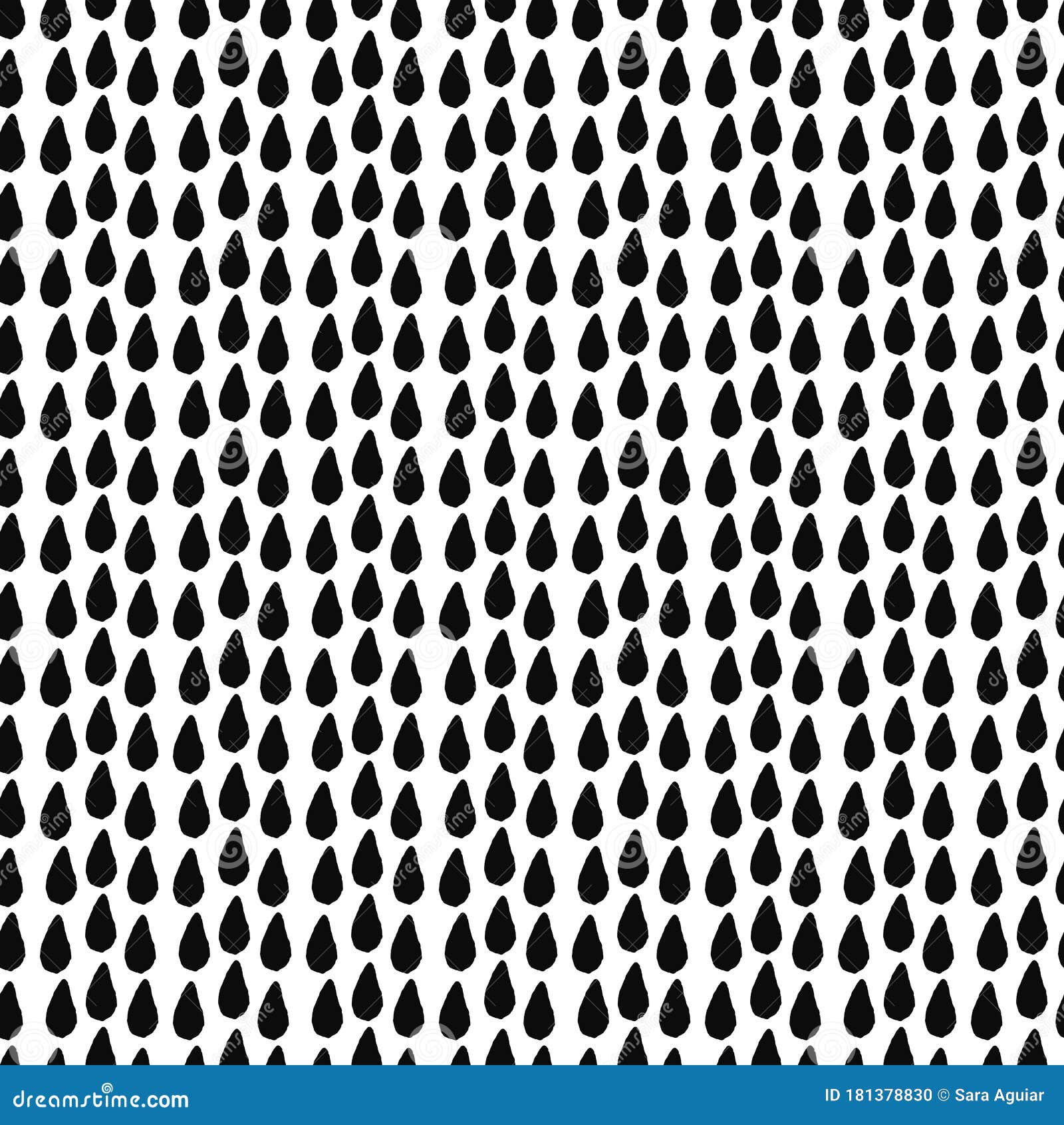 Vector Seamless Pattern Background with Tears Shape. Stock Vector ...