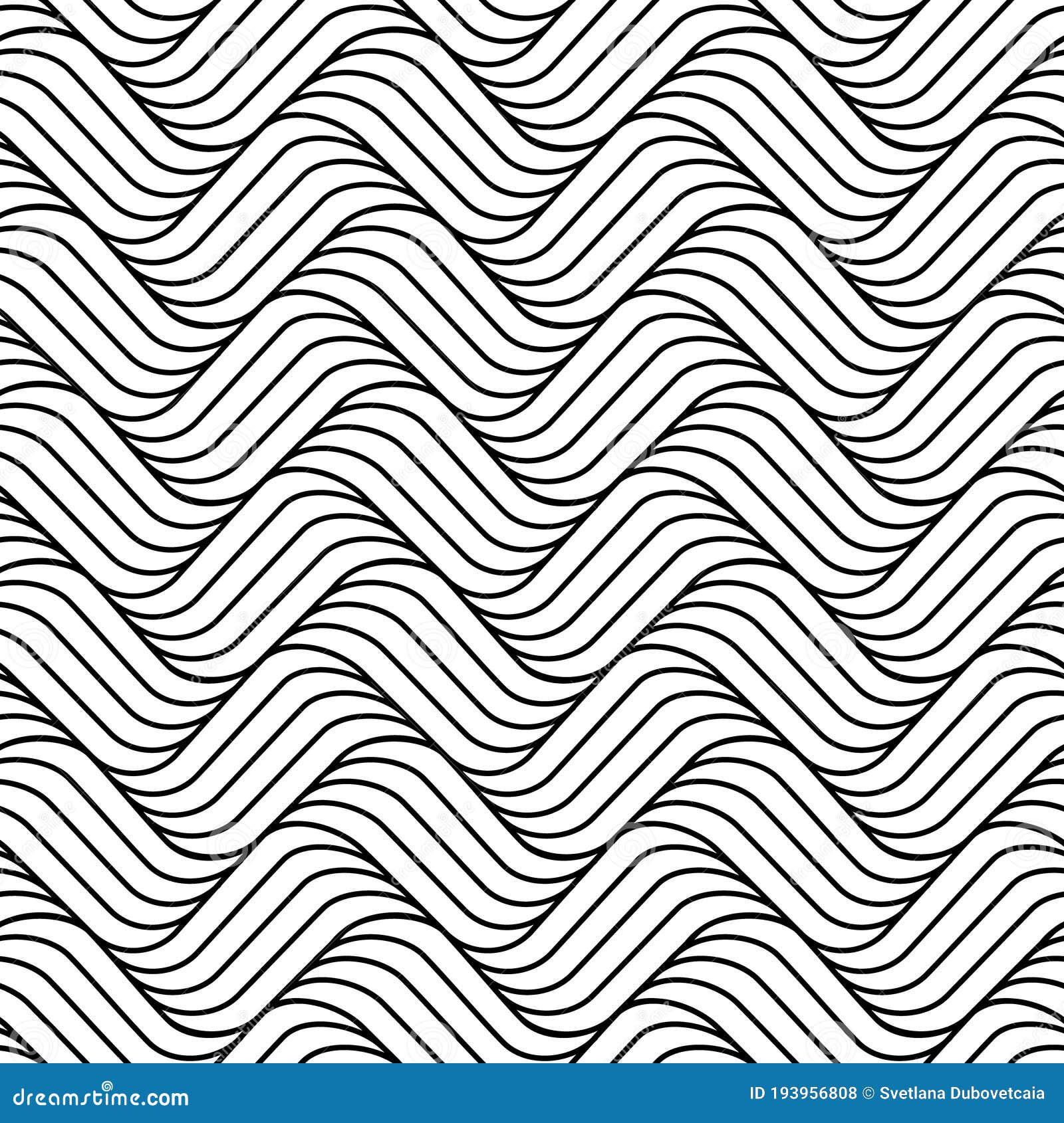 Vector Seamless Pattern. Background Wavy Line. Modern Waves Texture ...