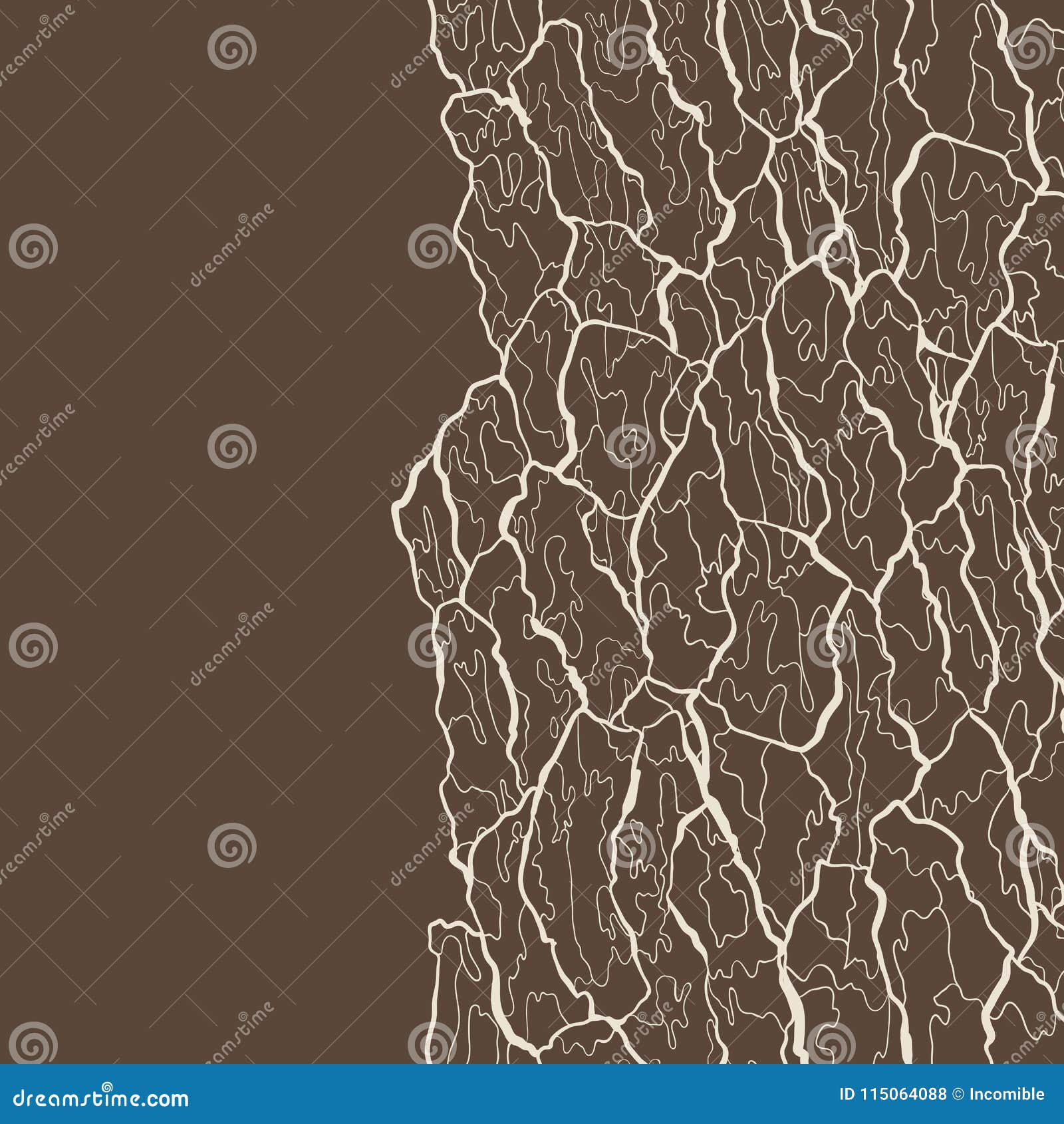 Vector Seamless Pattern of Bark Texture. Wood Natural Structure Stock ...