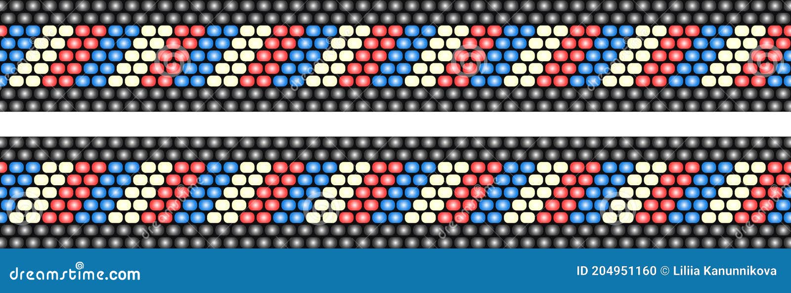 Vector Seamless Pattern of Beads, Abstract Background Stock ...