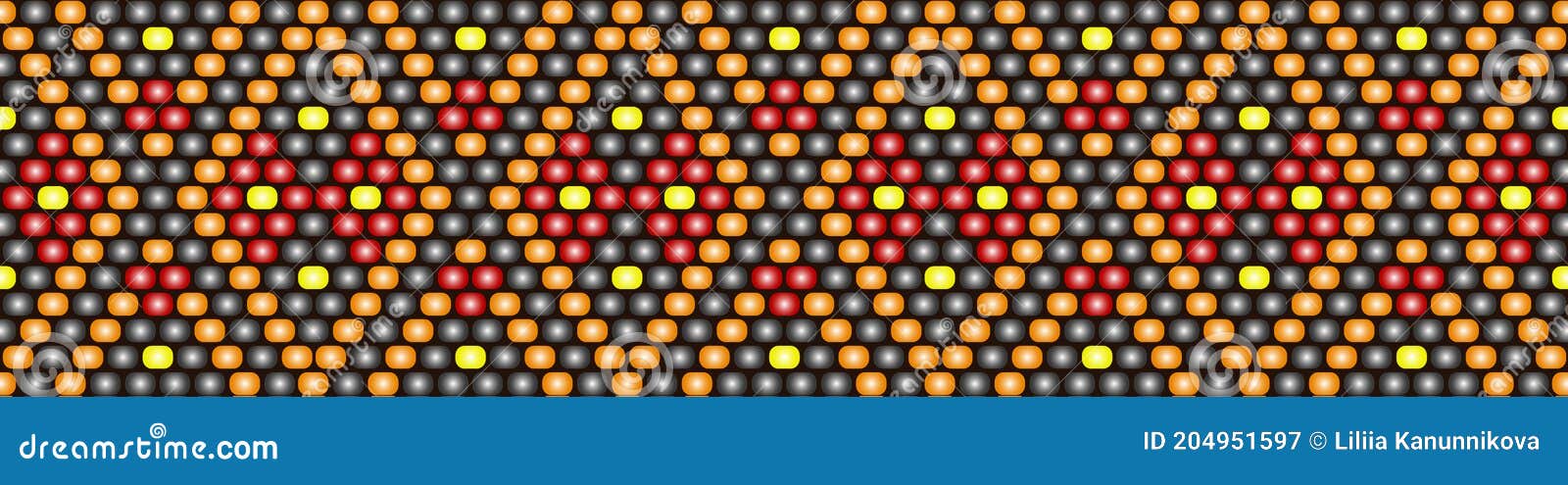 Vector Seamless Pattern of Beads, Abstract Background Stock ...