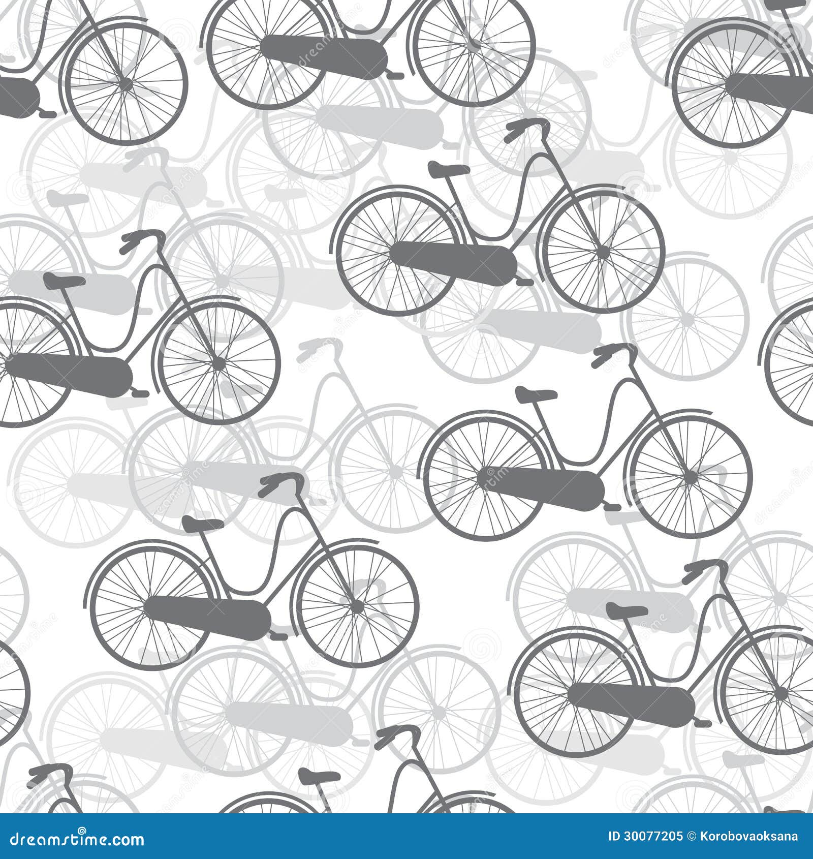 Vector Seamless Pattern Bicycles Stock Vector - Illustration of ...