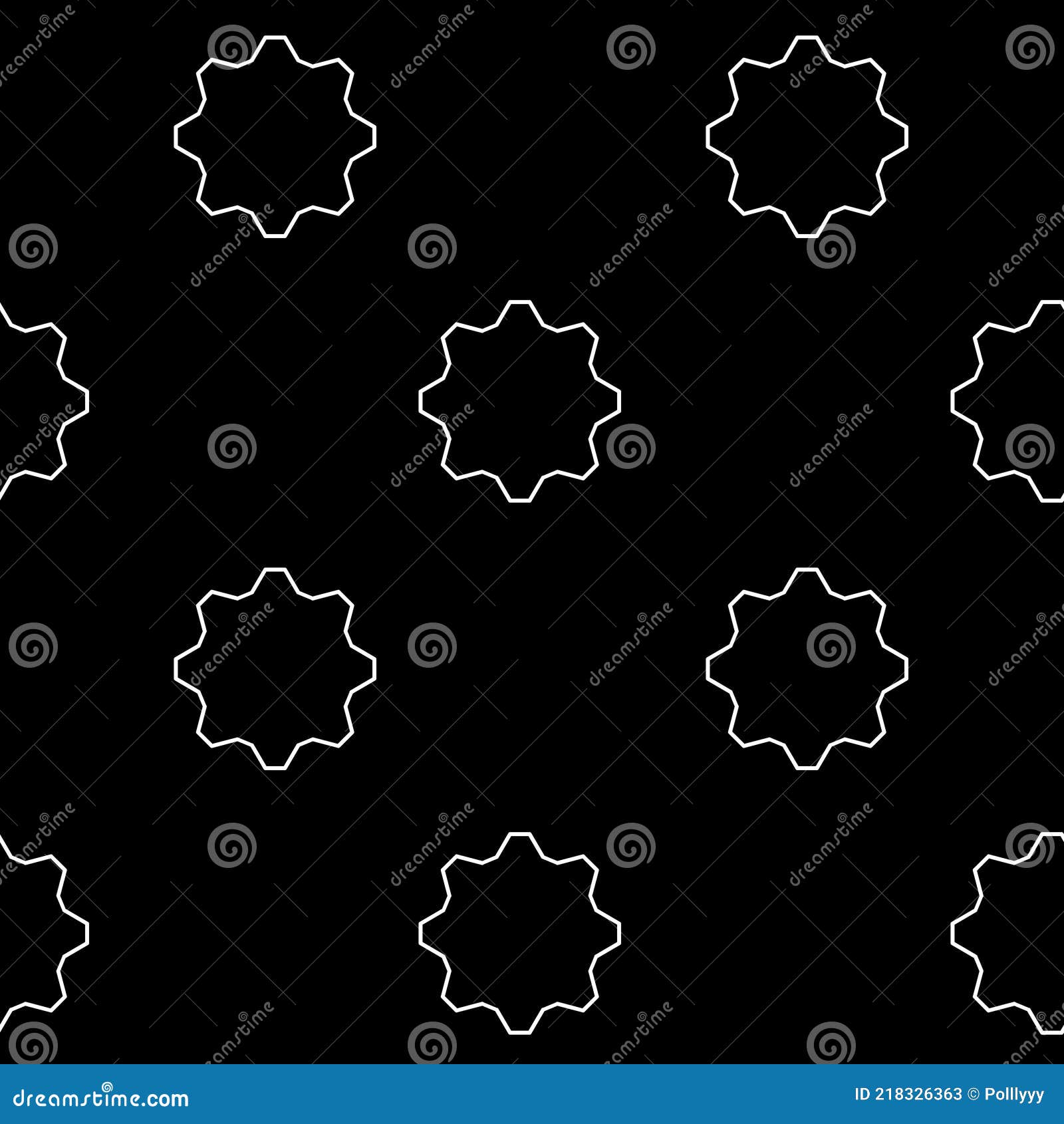 Vector Seamless Pattern Black, Gear, Mechanics, Process. Background ...