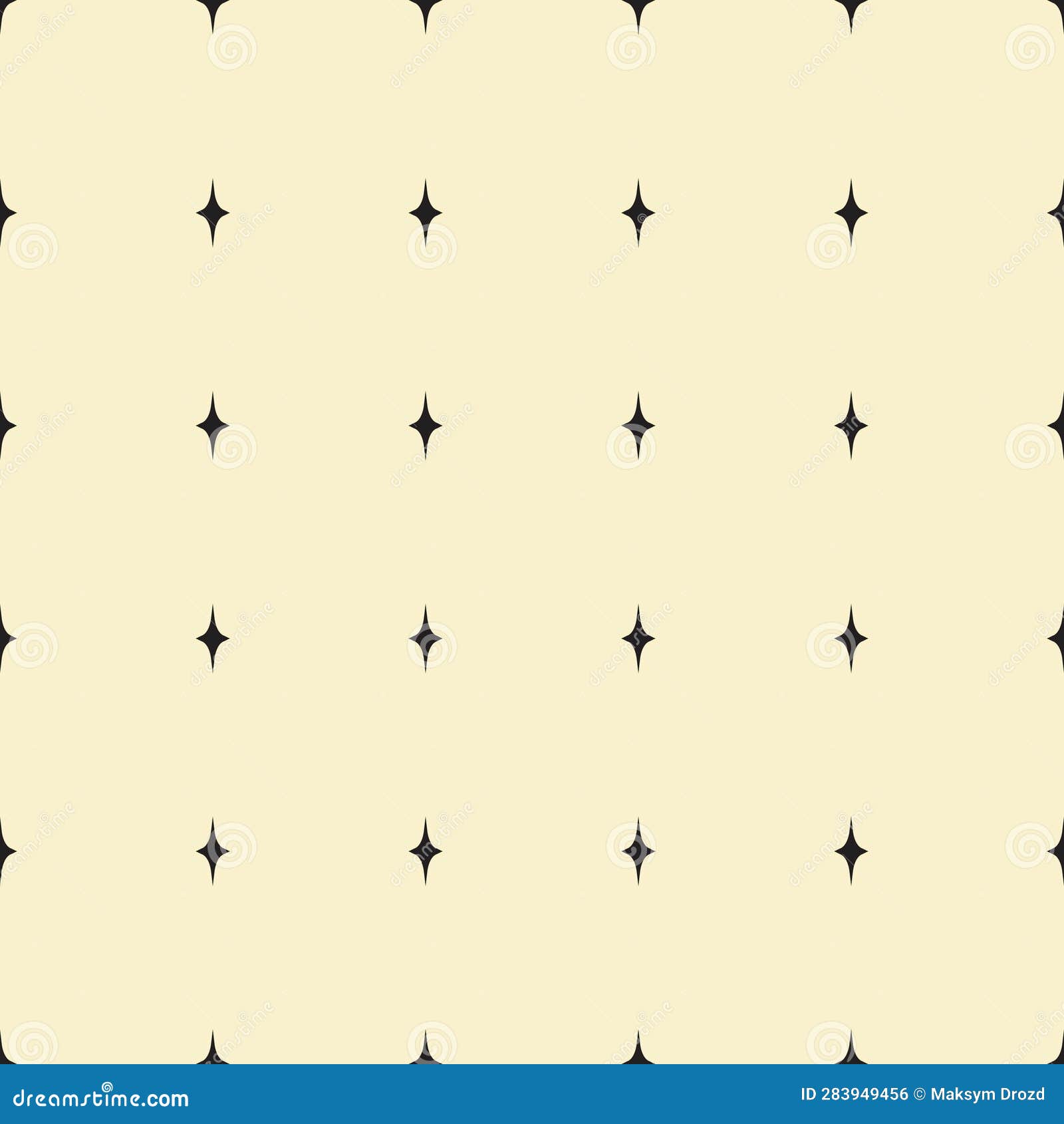 Vector Seamless Pattern with Black Stars. Tile Texture Stock Vector ...