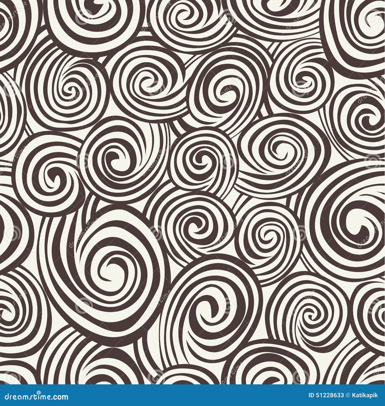 Vector Seamless Pattern. Black and White Abstract Background. Stock ...