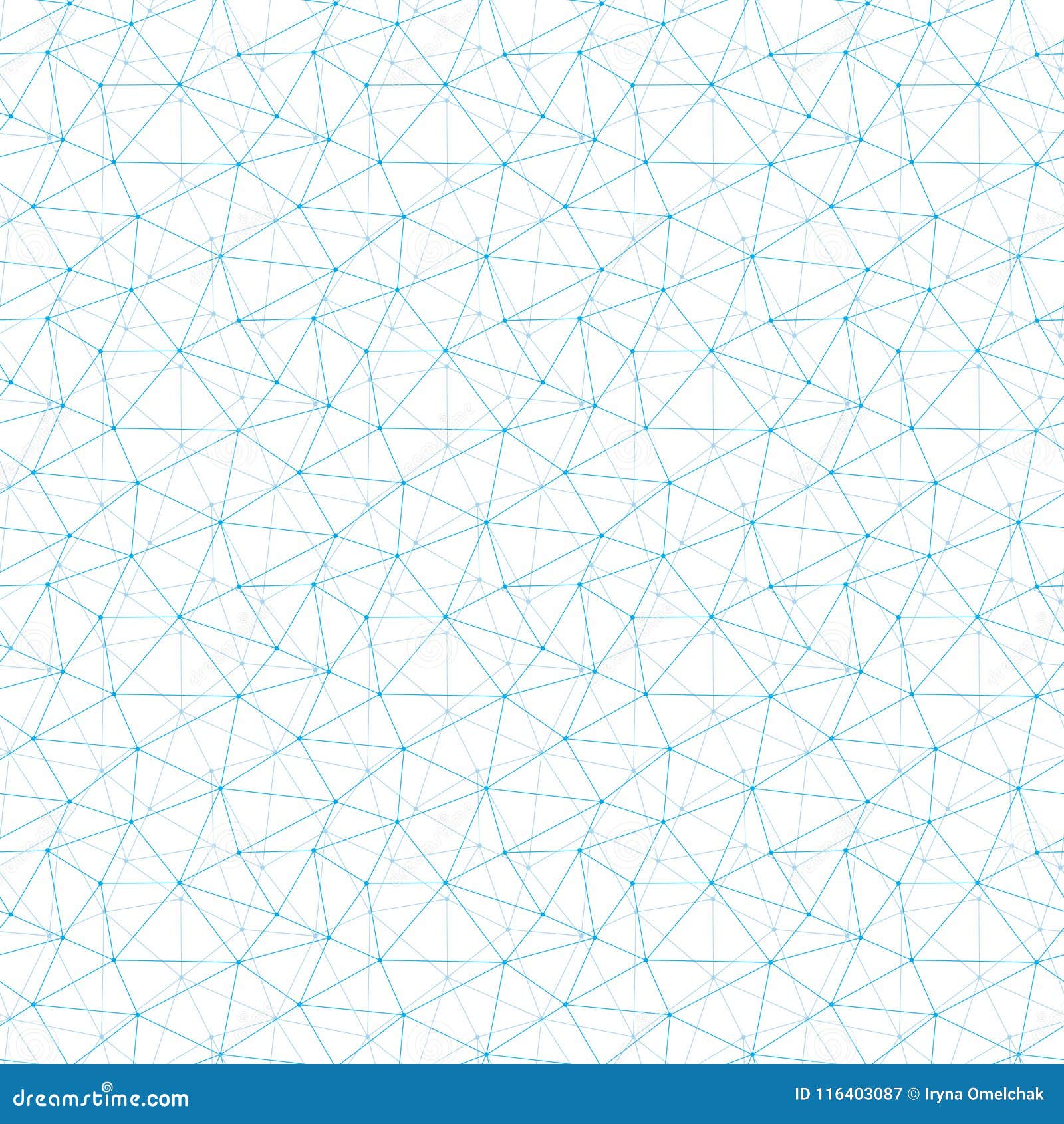 Vector Seamless Pattern. Blue Abstract Grid Background with Circles ...
