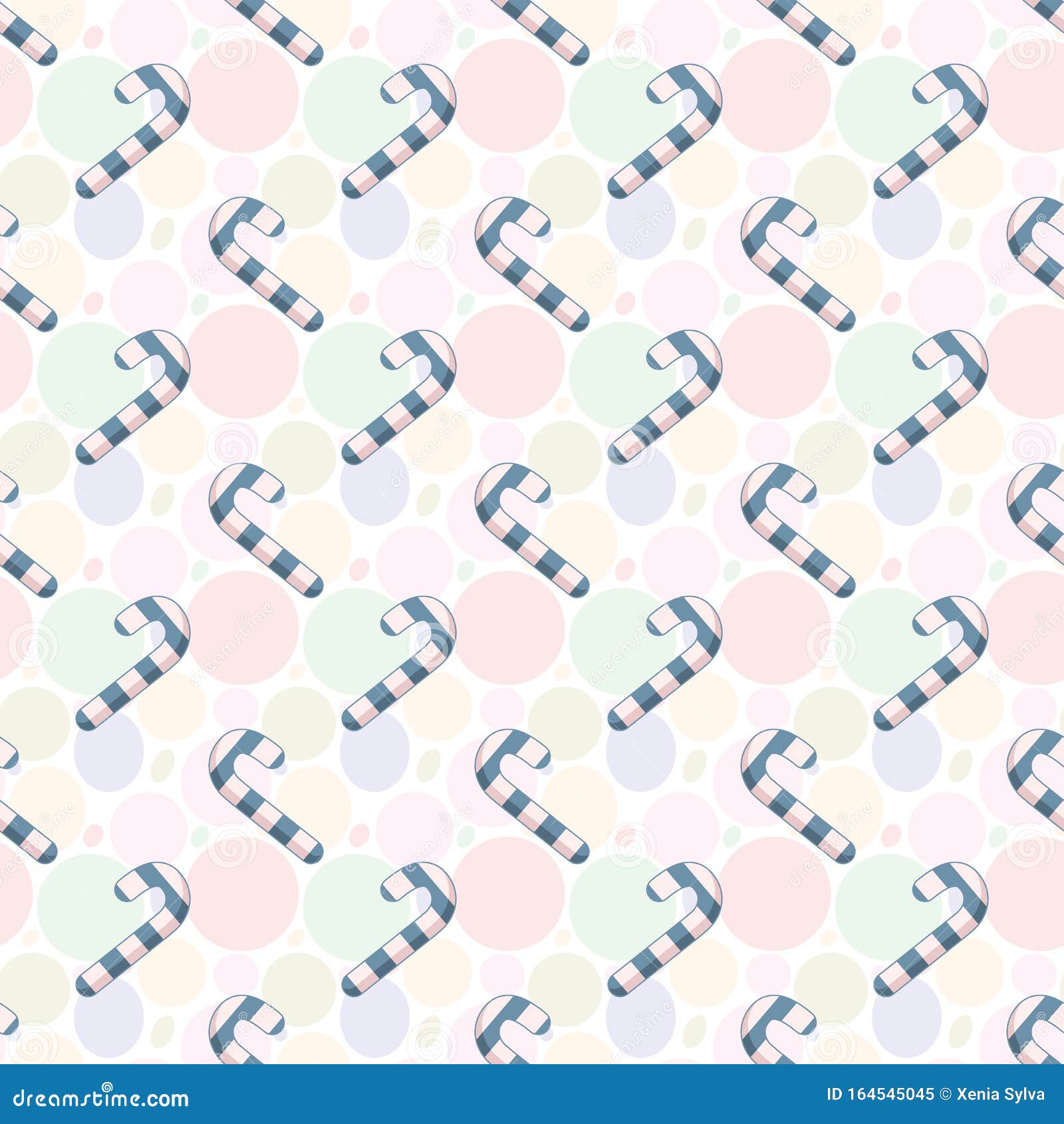 Vector Seamless Pattern with Blue Candies. Stock Vector - Illustration ...