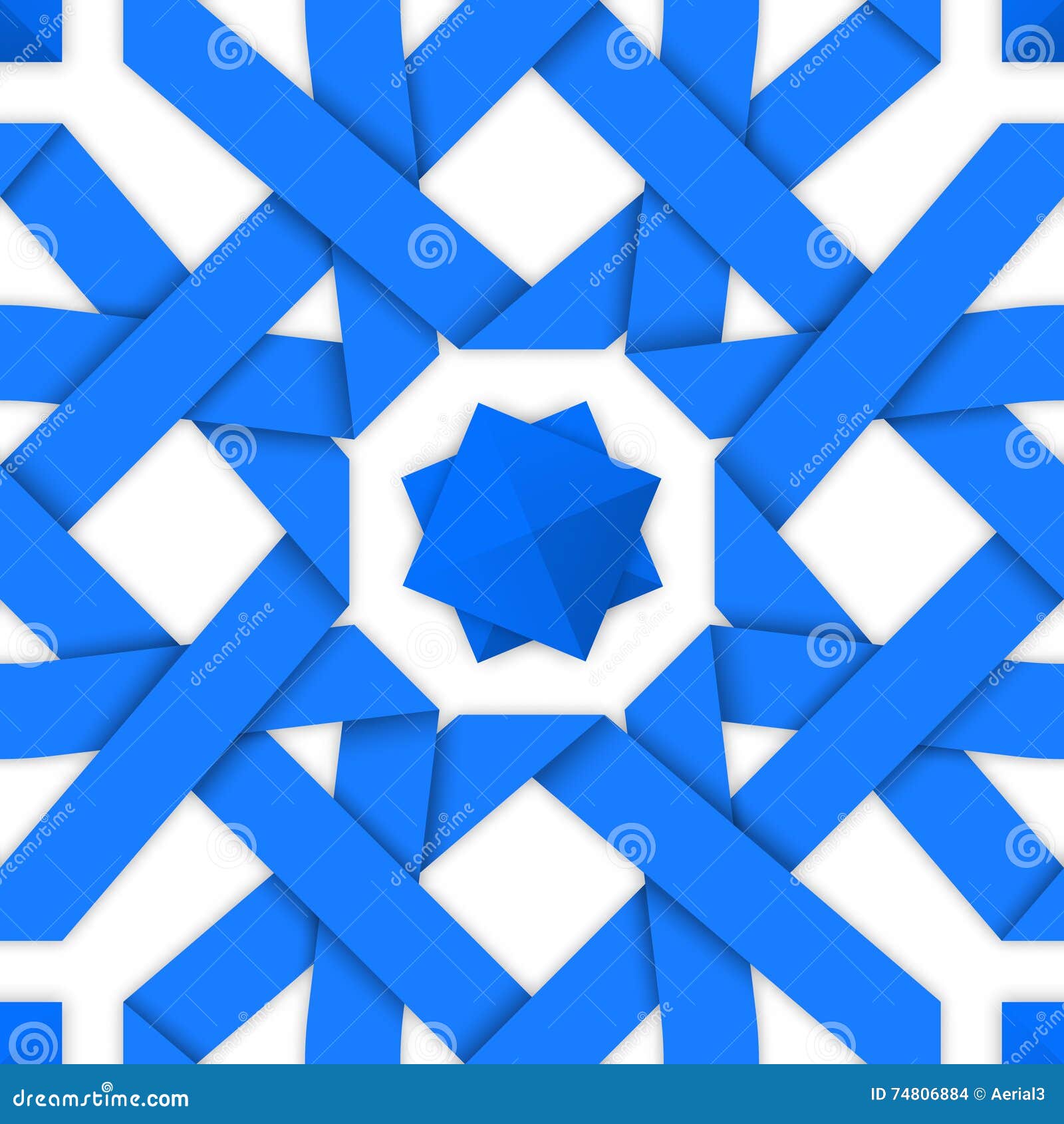 Vector Seamless Pattern with Blue Crossed Stripes Stock Vector ...