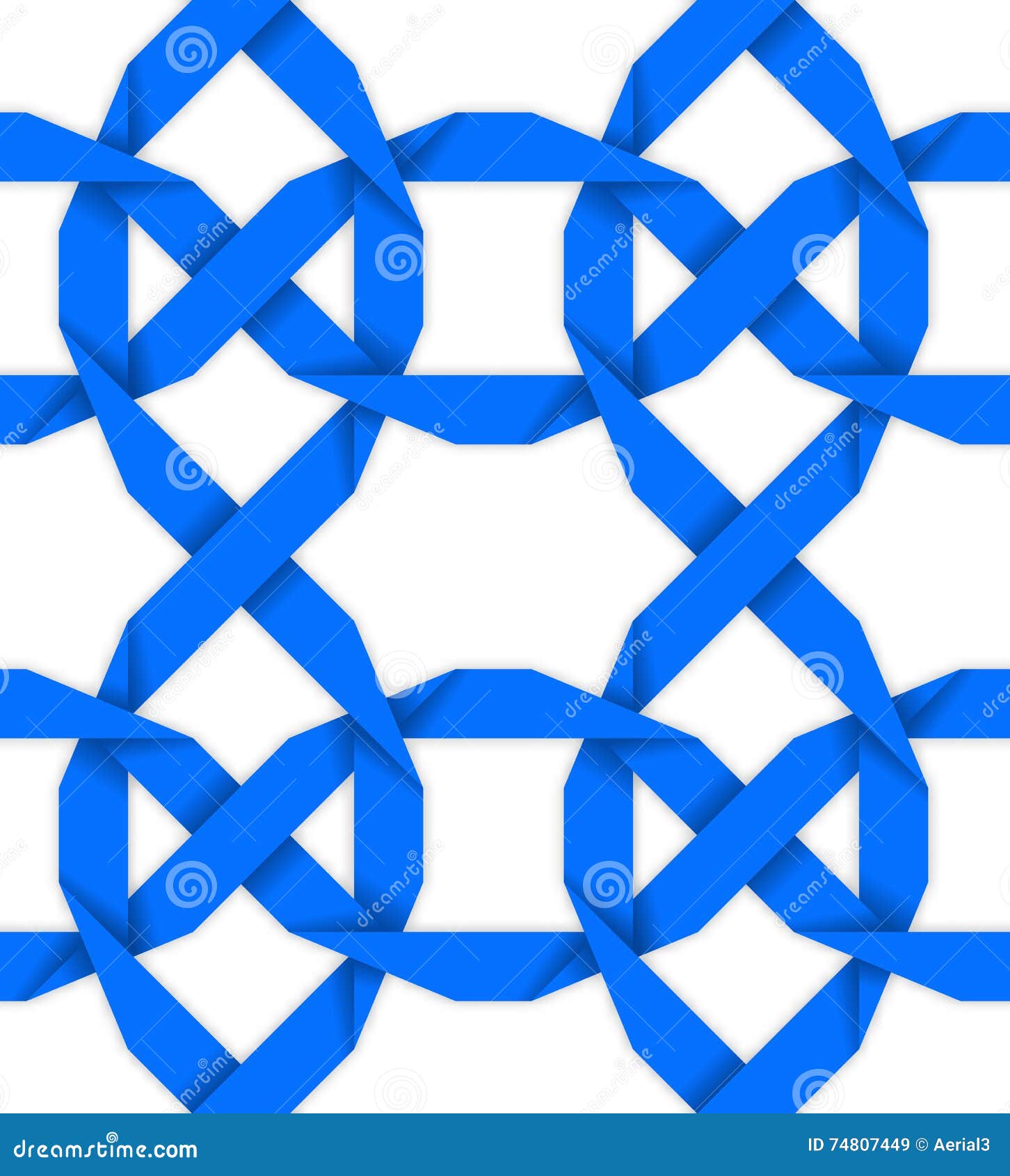 Vector Seamless Pattern with Blue Crossed Stripes Stock Vector ...