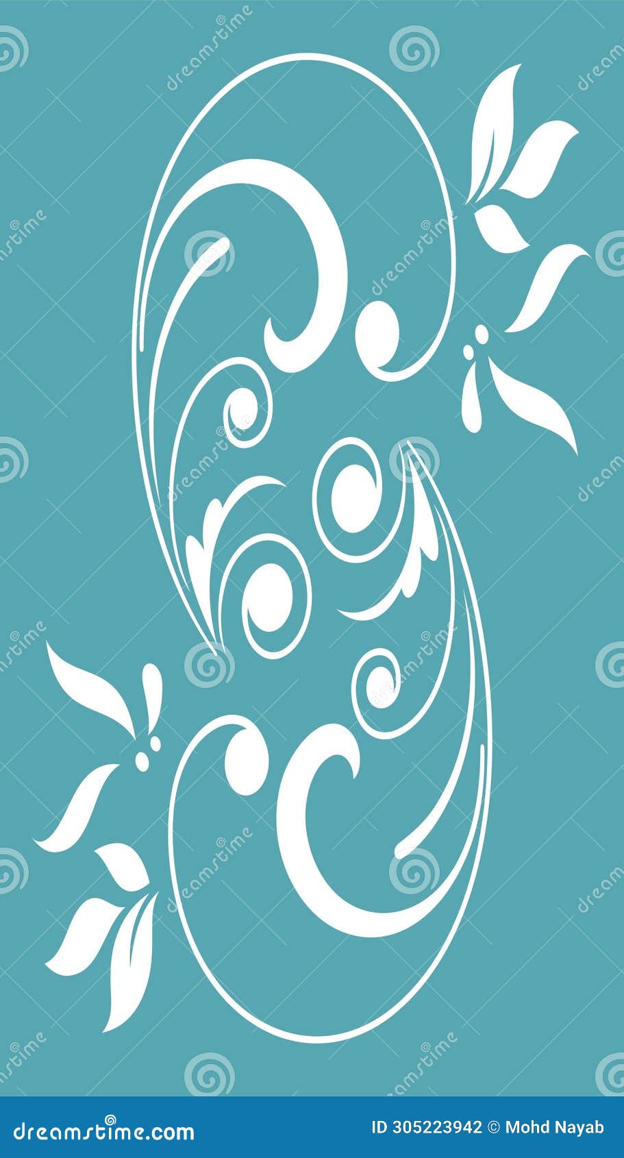 Vector Seamless Pattern Blue and White. Intricate Flower Design, Floral ... Vector Seamless Pattern Blue and White. Intricate Flower Design, Floral ...