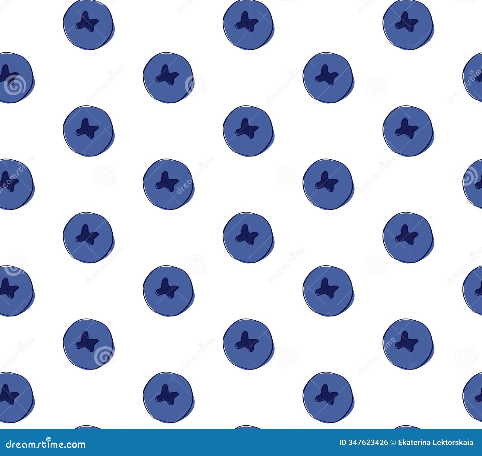 Vector Seamless Pattern of Blueberries on Transparent Background ...