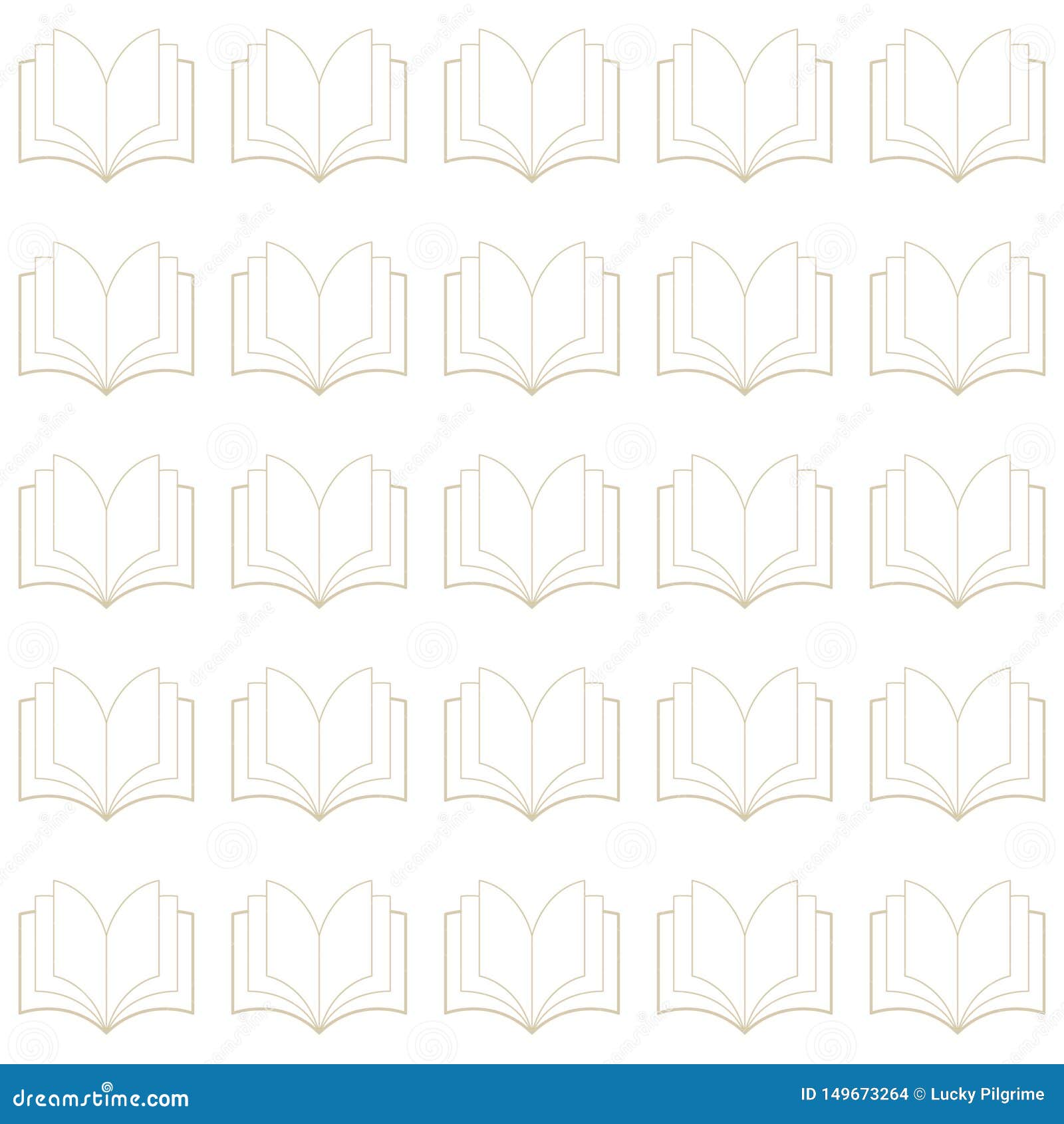 Vector Seamless Pattern of Books, Clean and Minimalist Stock ...