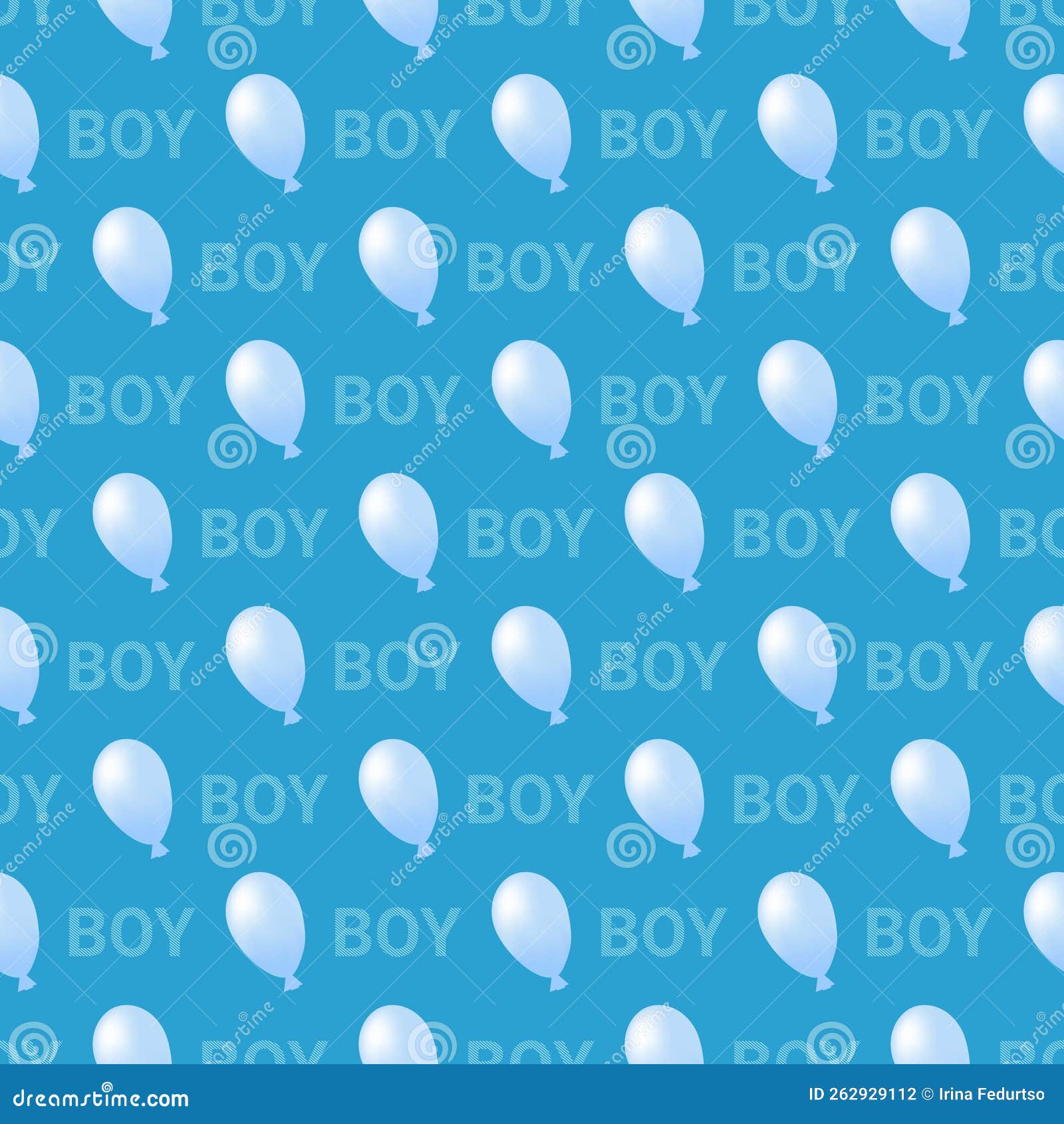 Vector Seamless Pattern for Boys. Blue Background Stock Vector ...