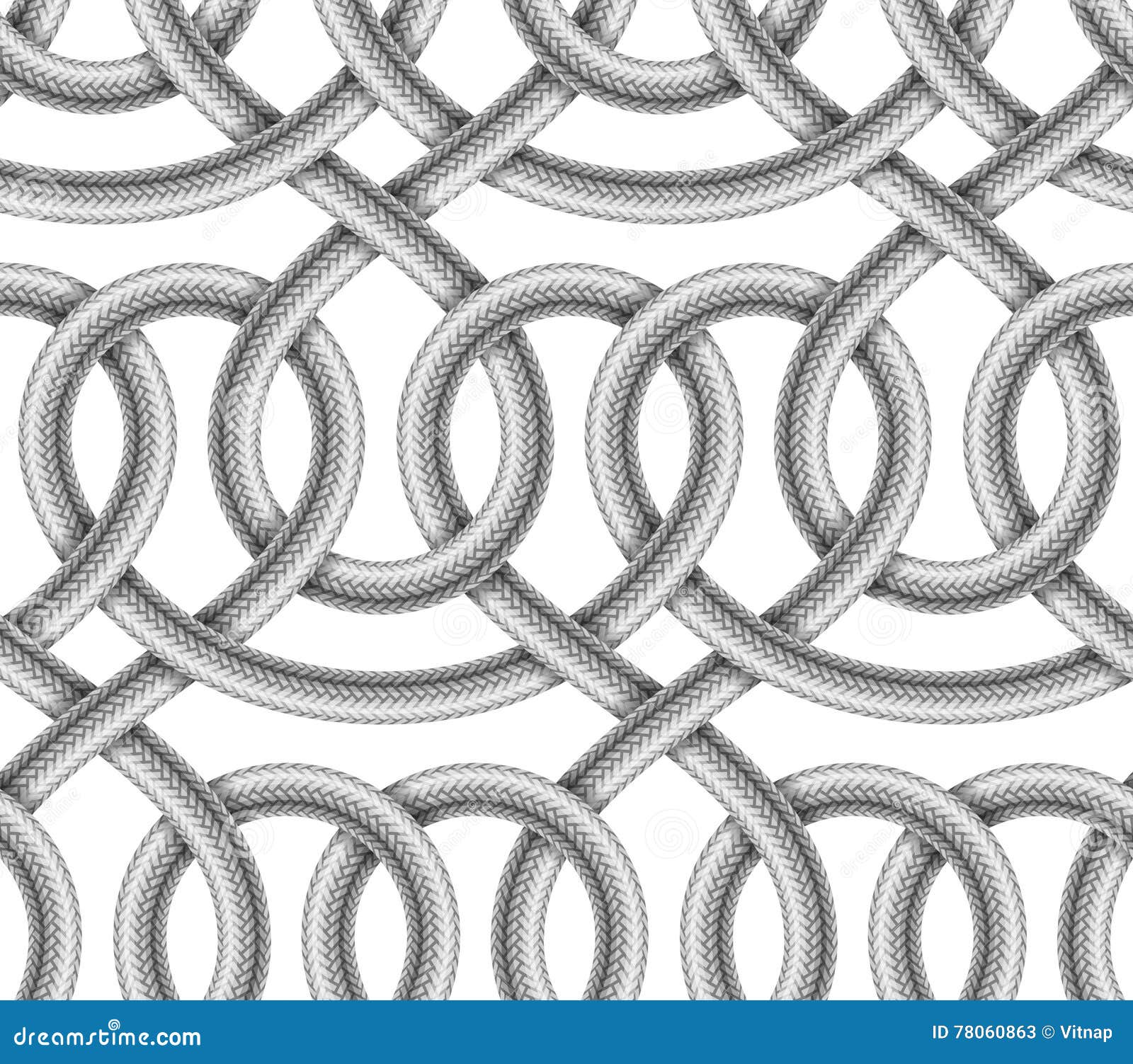 Vector Seamless Pattern of Braided Cable Stock Vector - Illustration of ...