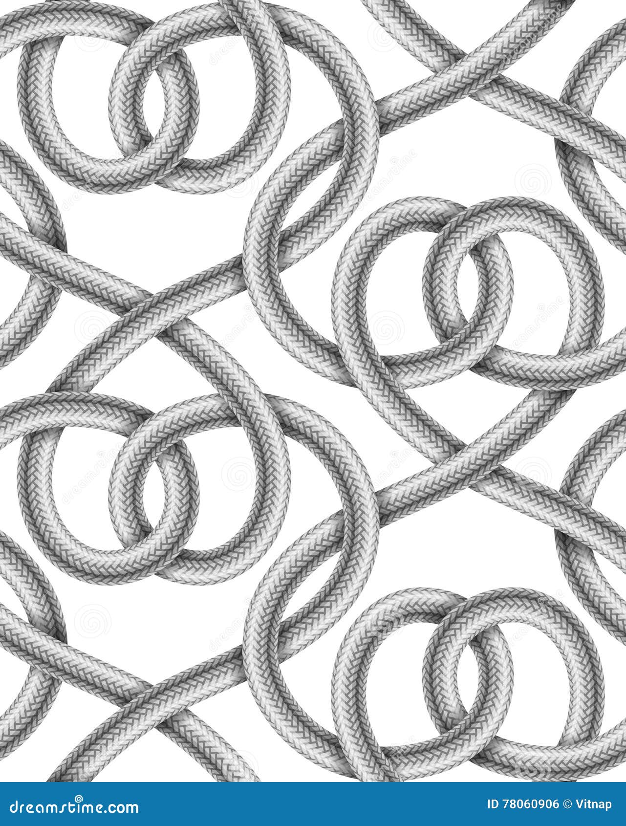 Vector Seamless Pattern of Braided Cable Stock Vector - Illustration of ...