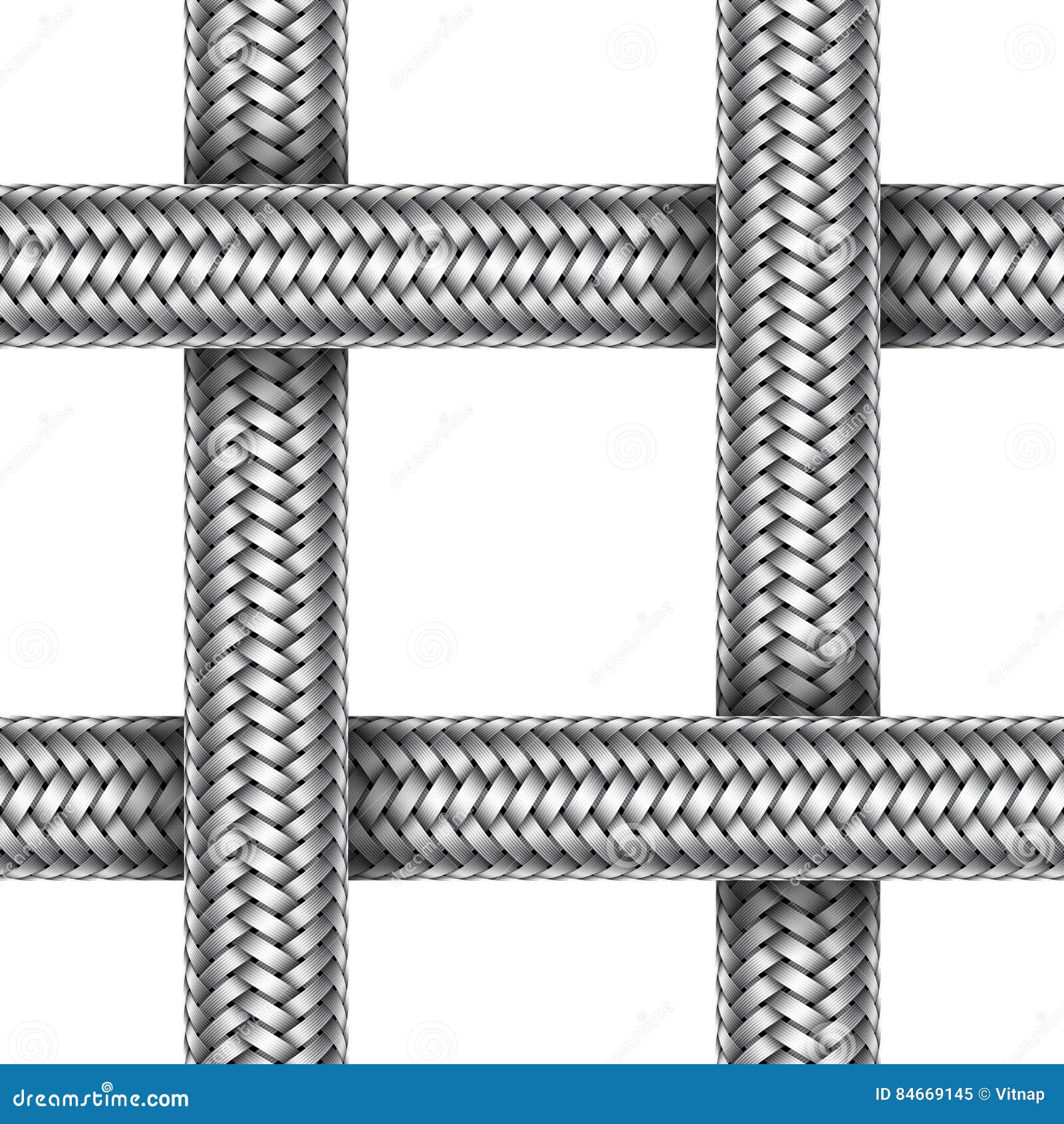 Vector Seamless Pattern of Braided Metal Cable Stock Vector ...