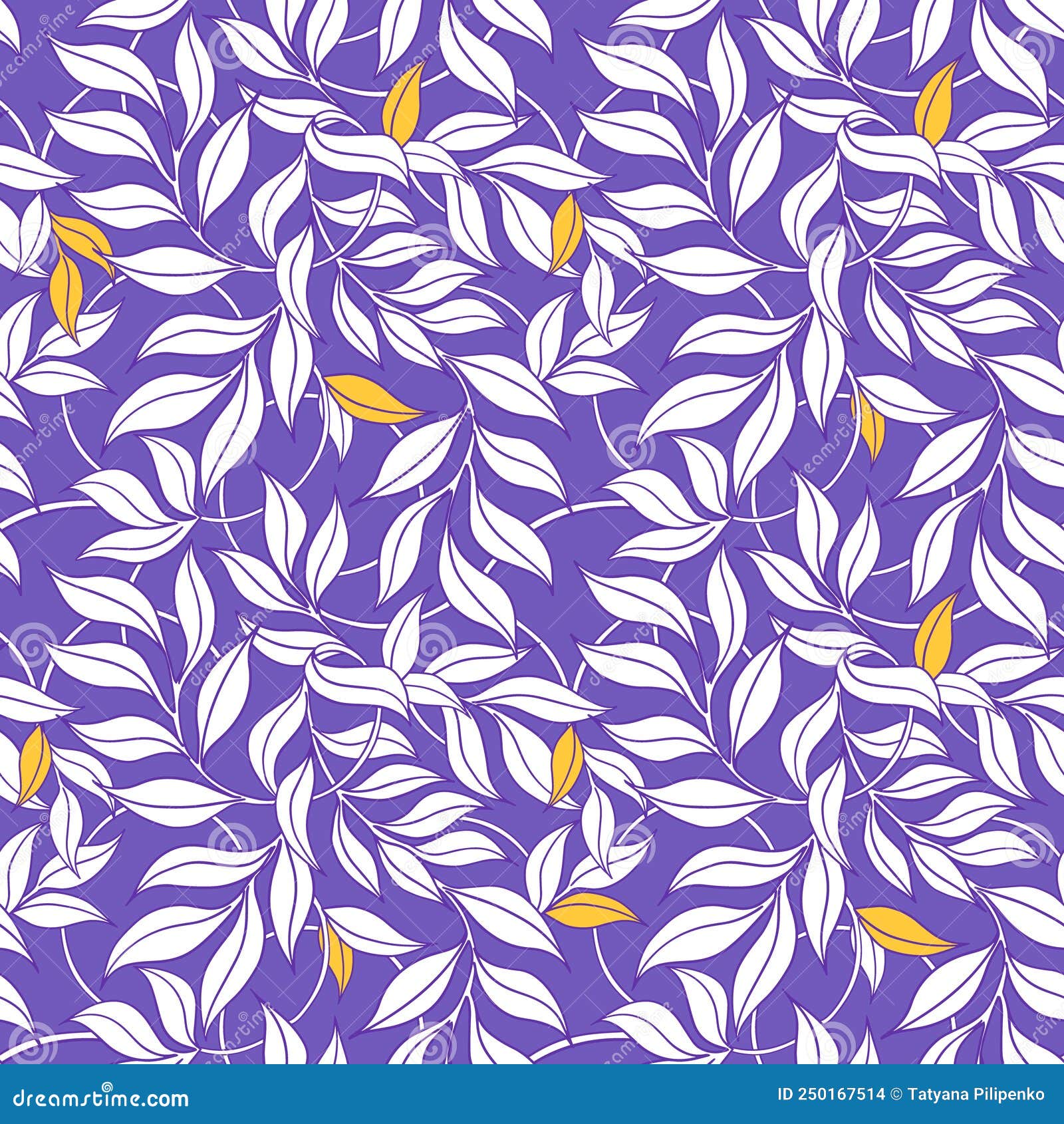 Vector Seamless Pattern of Branches on Lilac Stock Vector ...