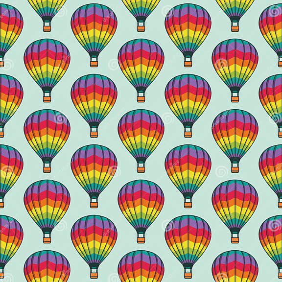 Vector Seamless Pattern with Bright Balloons. Texture Design Stock ...