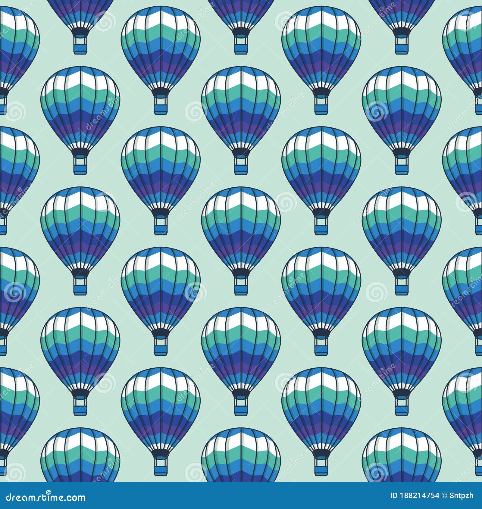 Vector Seamless Pattern with Bright Balloons. Texture Design Stock ...
