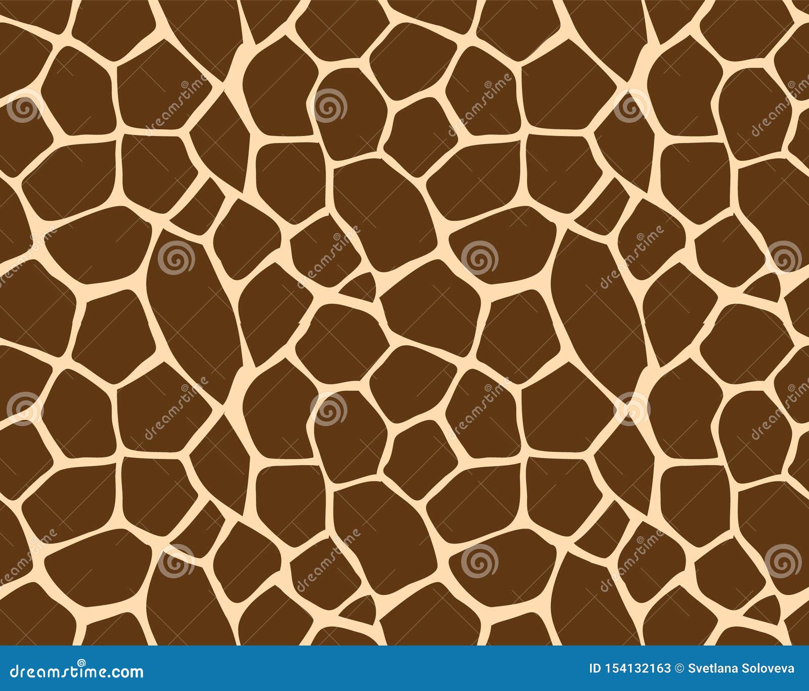 Vector Seamless Pattern of Giraffe Fur Print Stock Vector ...