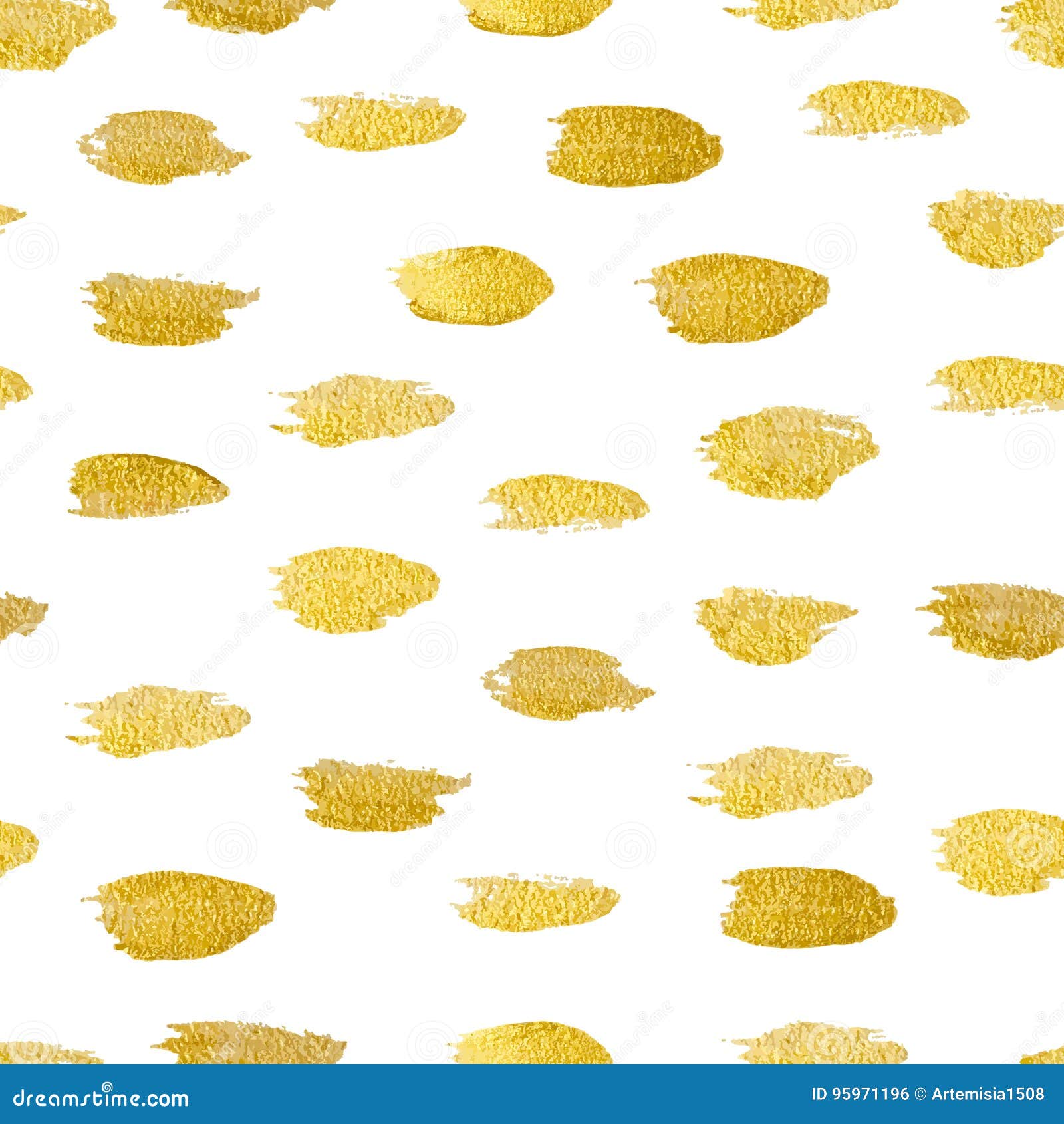 Vector Seamless Pattern with Brush Stroke Gold . Gold Brush, Spa Stock ...