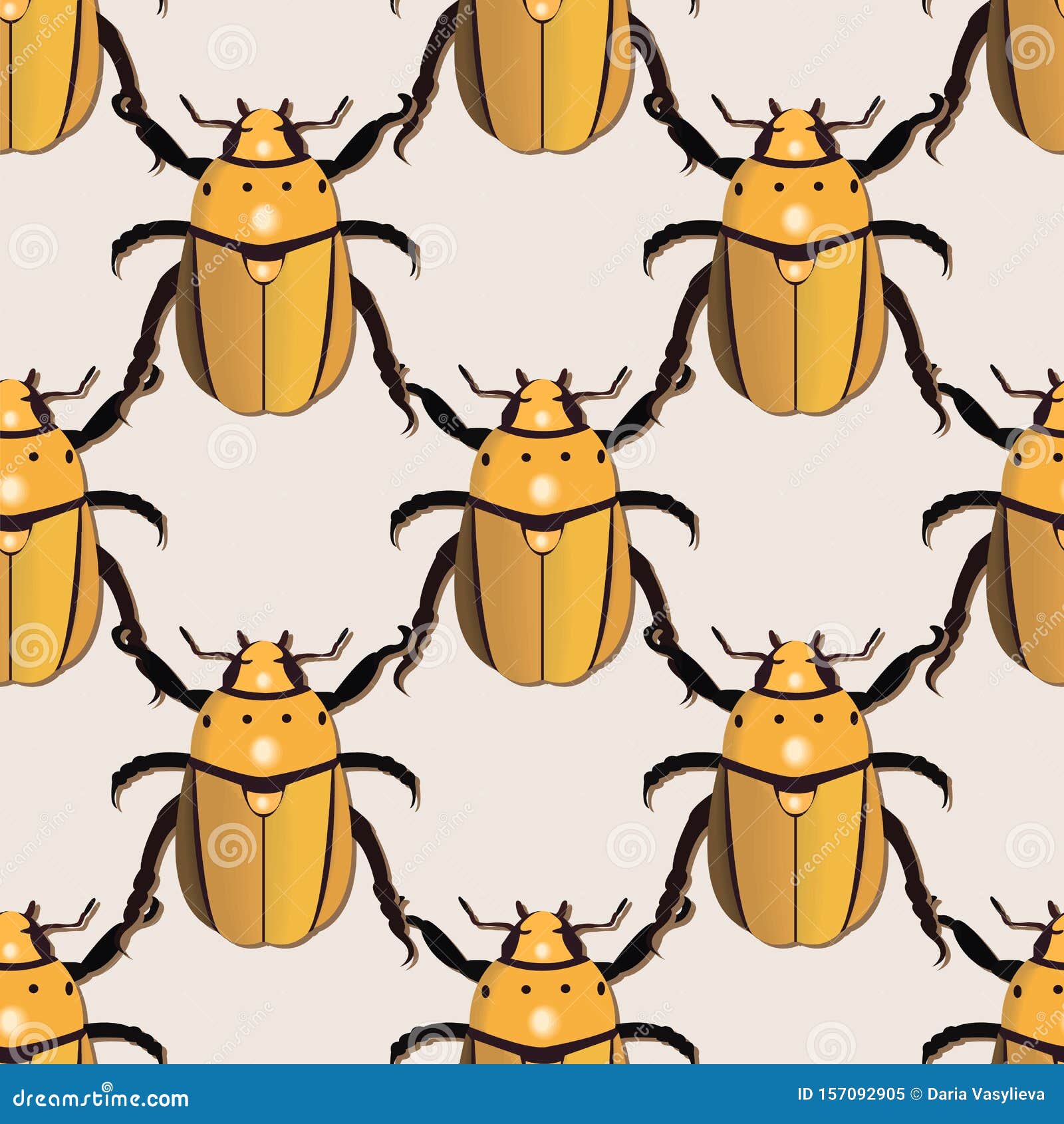Seamless Pattern with Bugs, Insects Background Stock Vector ...