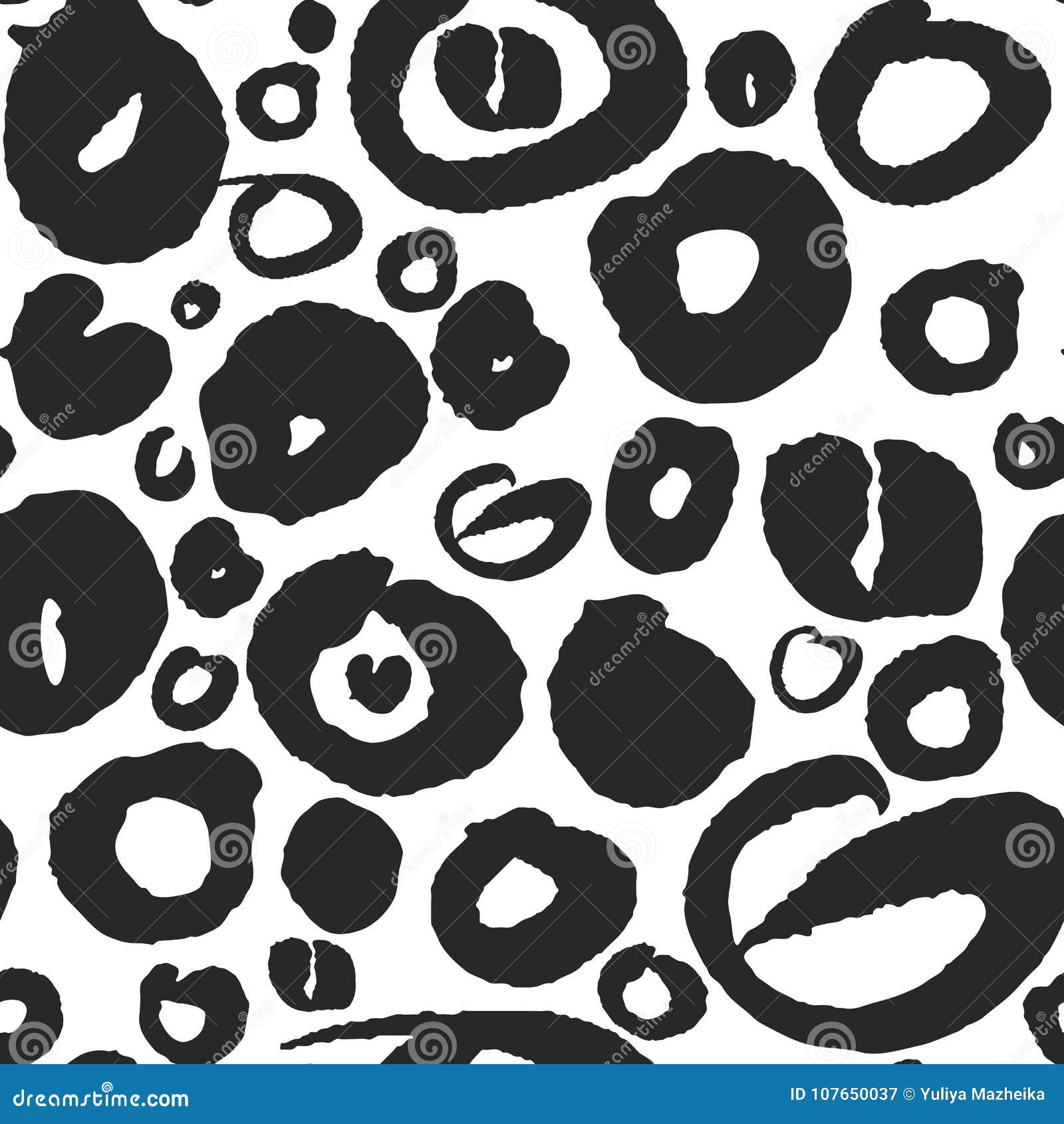 Vector Seamless Pattern with Calligraphy Letters O Stock Vector ...