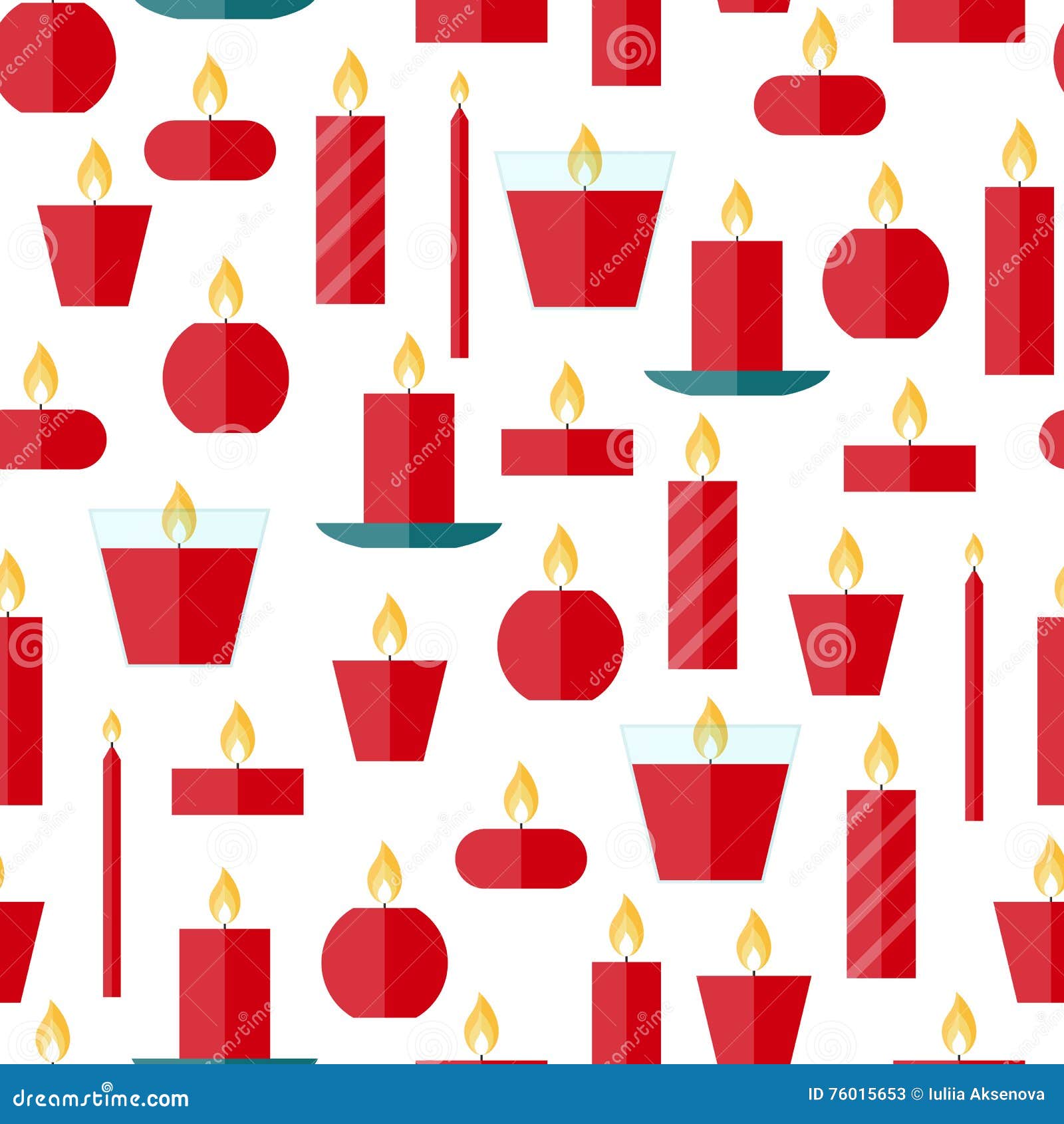 Vector Seamless Pattern of a Candles Stock Vector - Illustration of ...