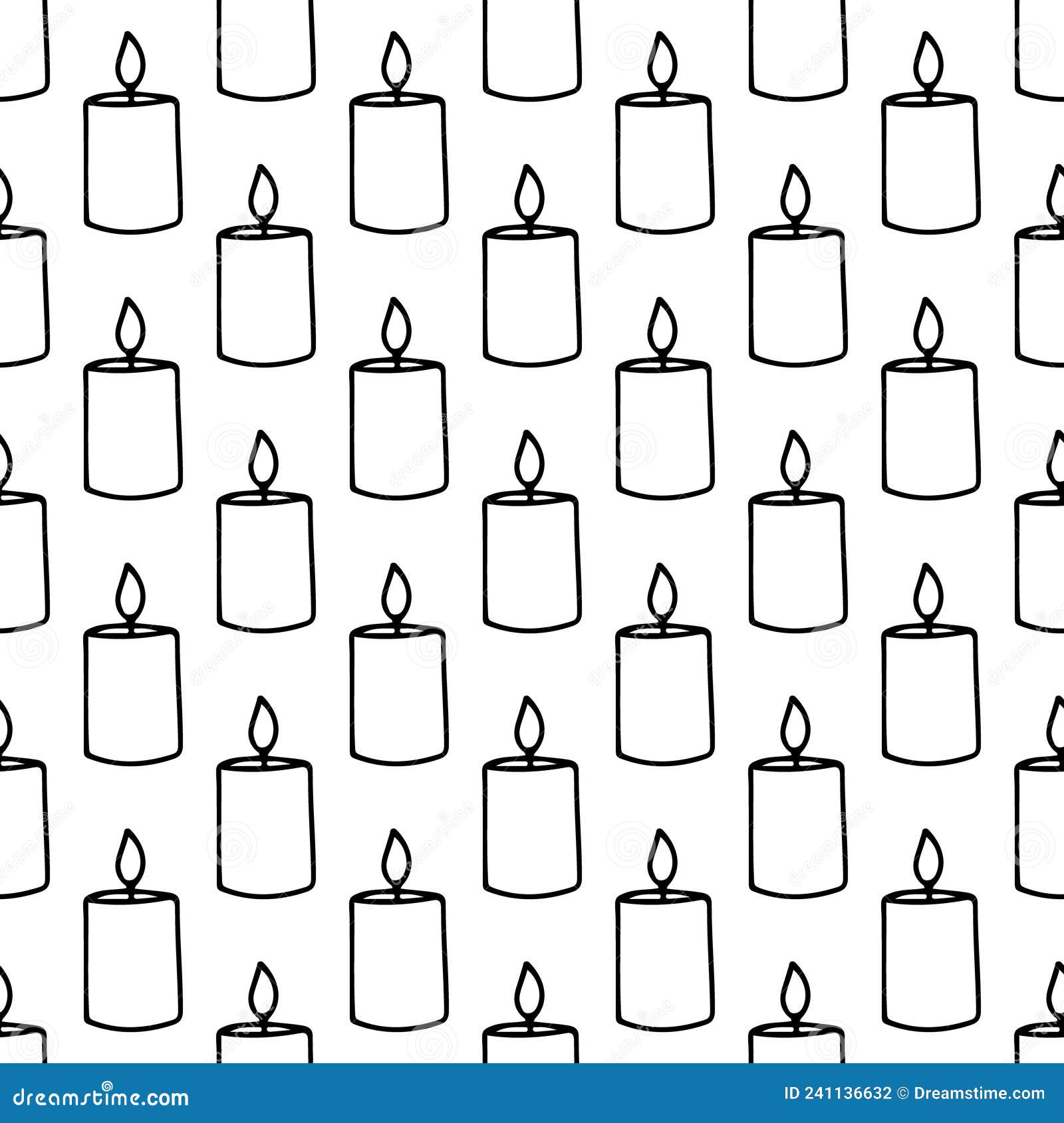 Vector Seamless Pattern with Candles. Vector Graphics Stock Vector ...