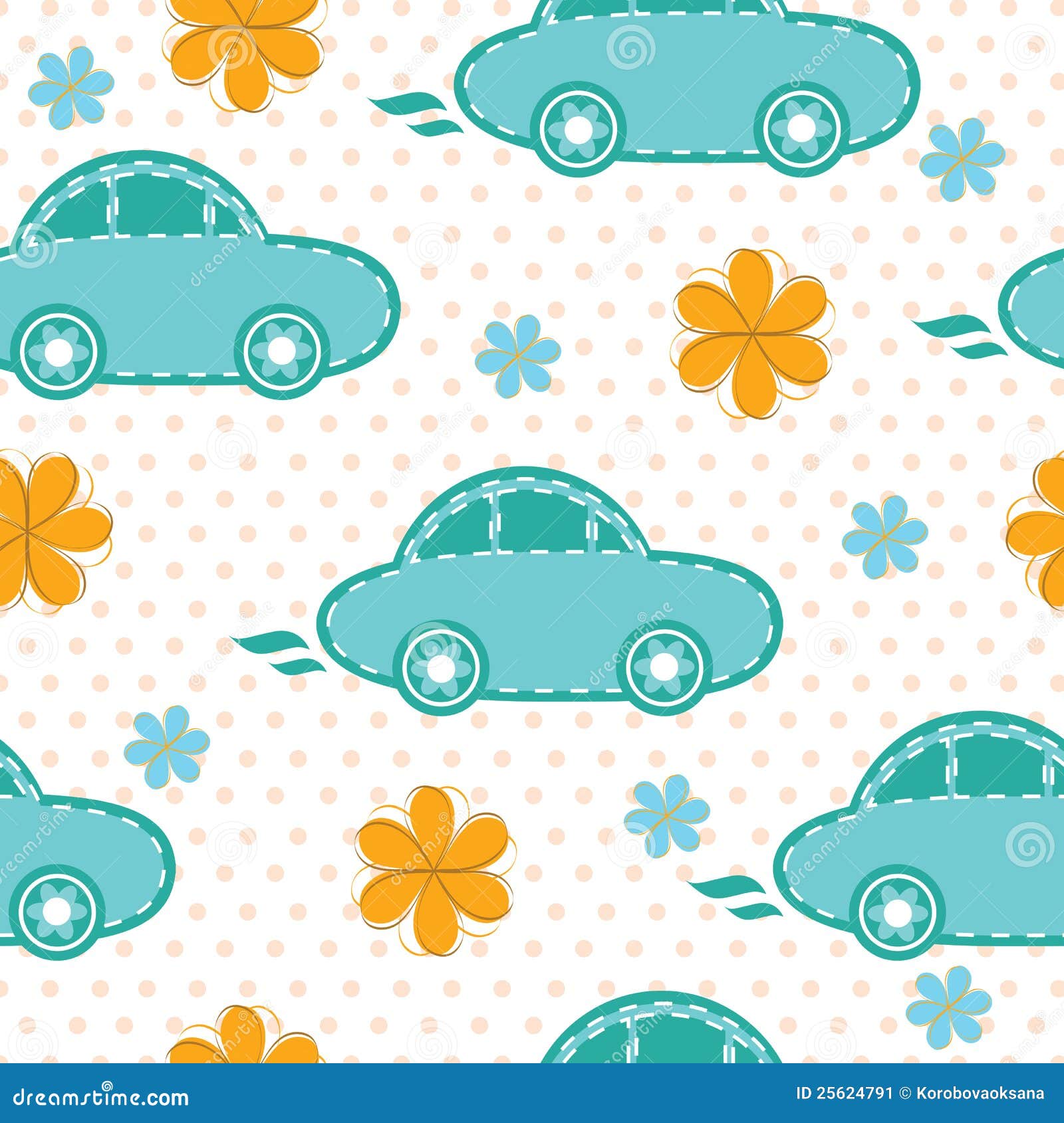 Vector Seamless Pattern of Cars Stock Vector - Illustration of style ...