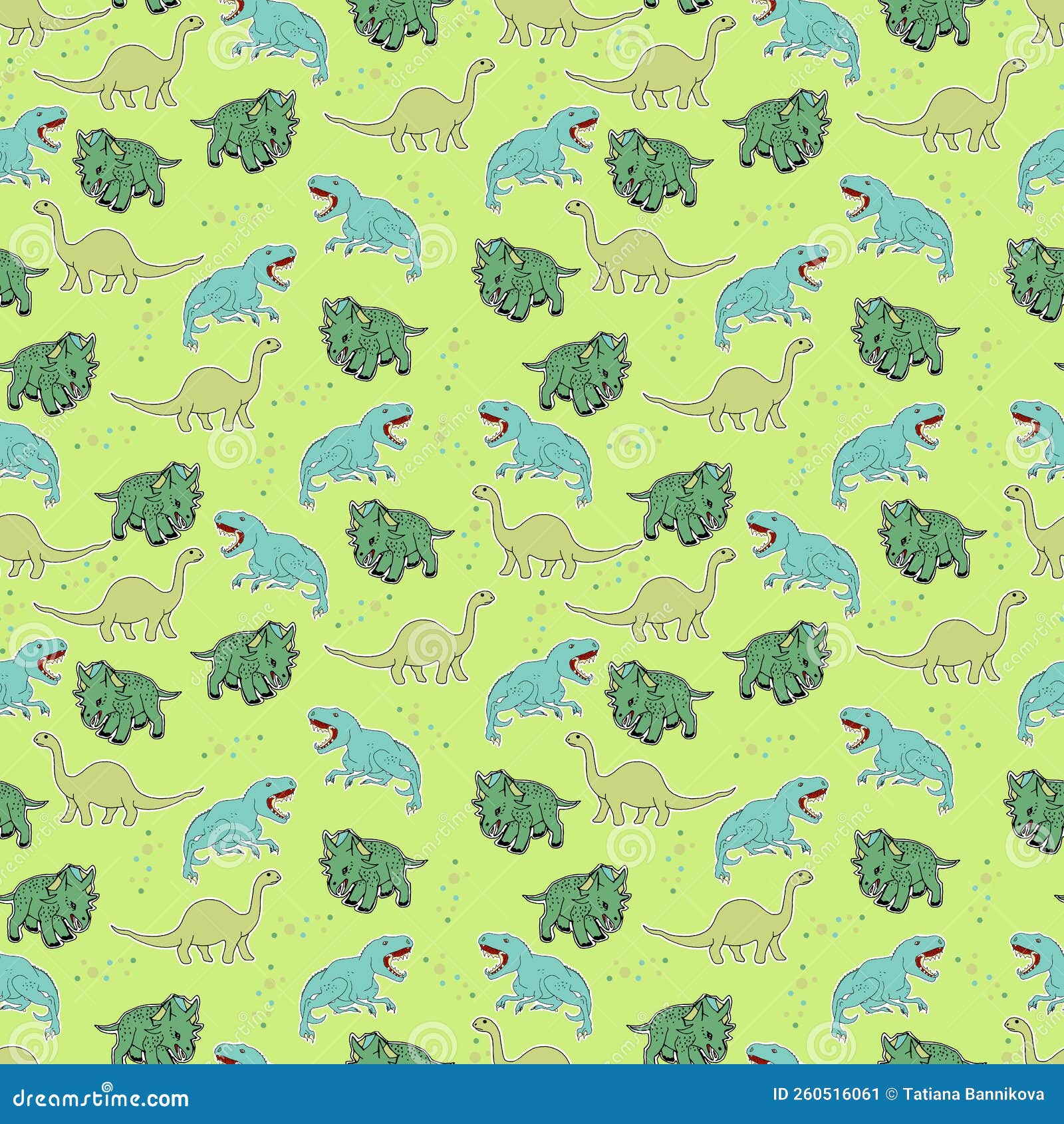 Dinosaurs - An Hand Drawn Vector. Line Art. | CartoonDealer.com #76798386