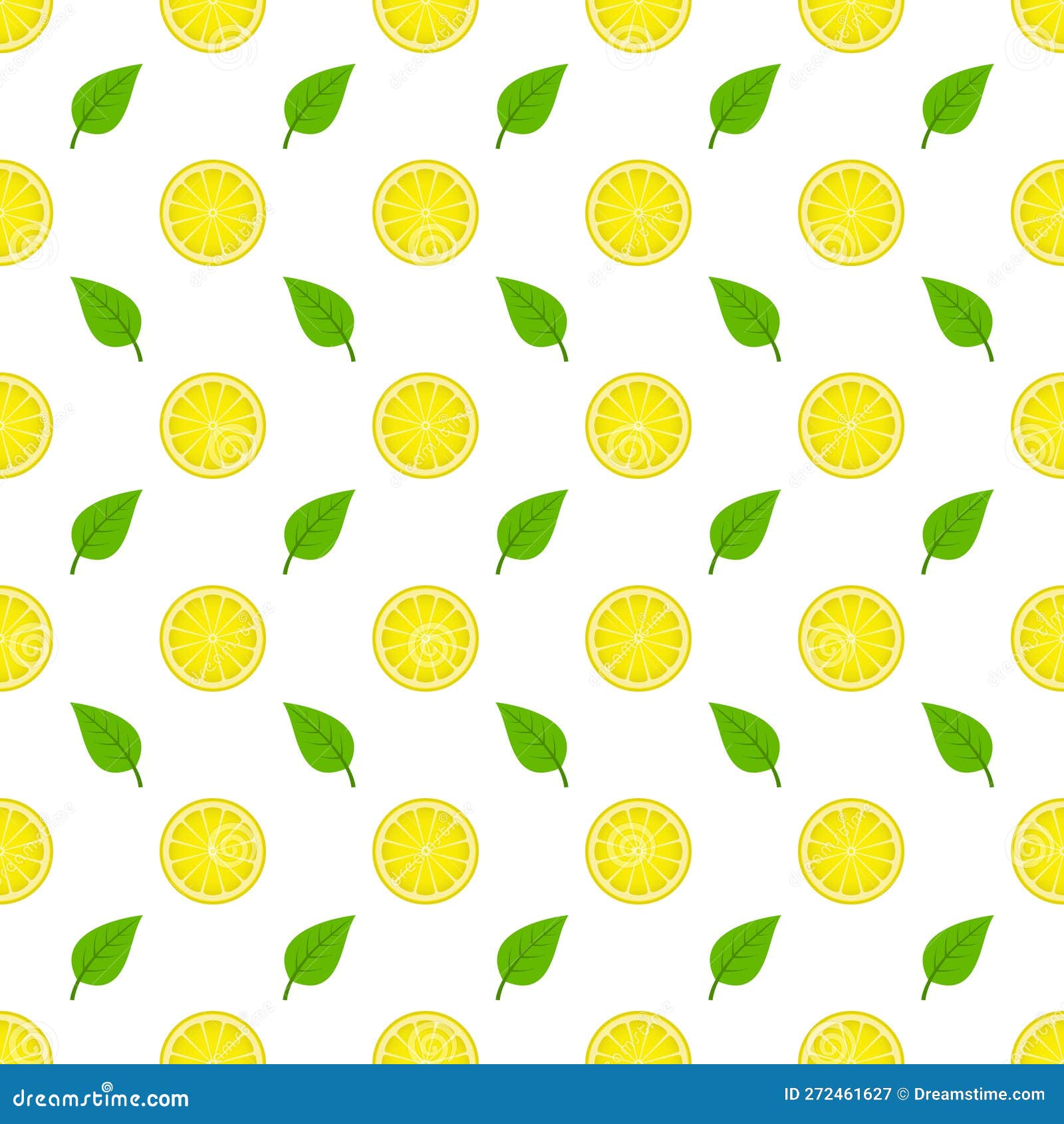 Vector Seamless Pattern with Cartoon Lemons and Black Dots Isolated on ...