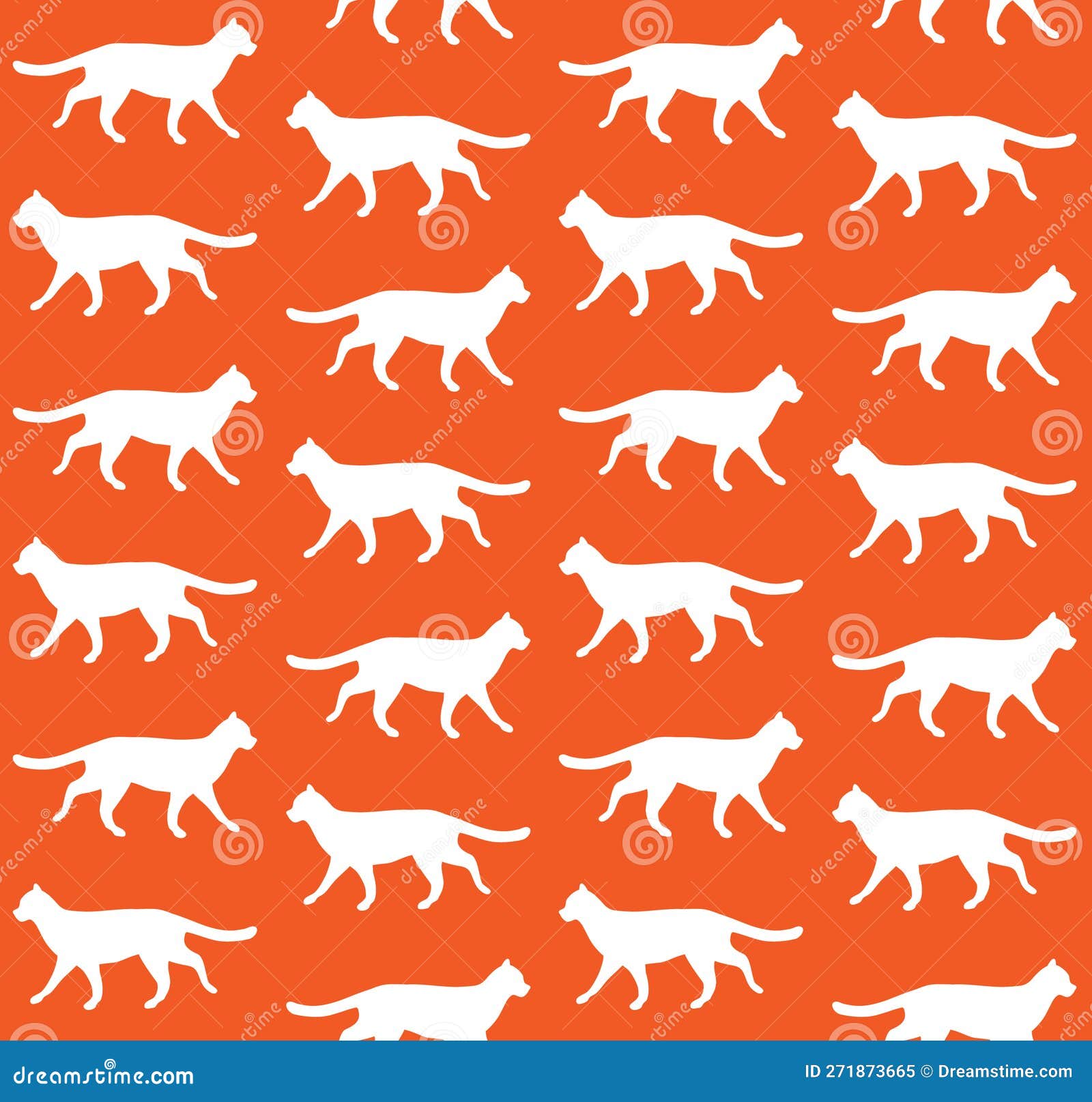 Vector Seamless Pattern of Cat Silhouette Stock Vector - Illustration ...