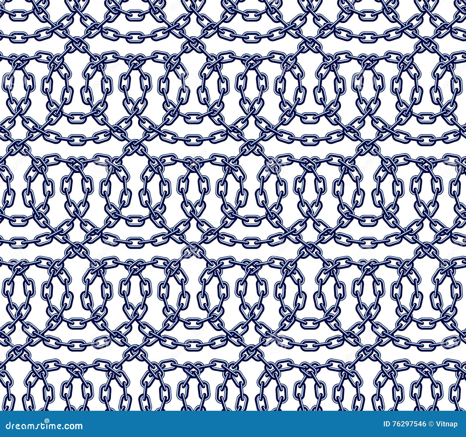 Vector Seamless Pattern of Chains in Flat Style Stock Vector ...