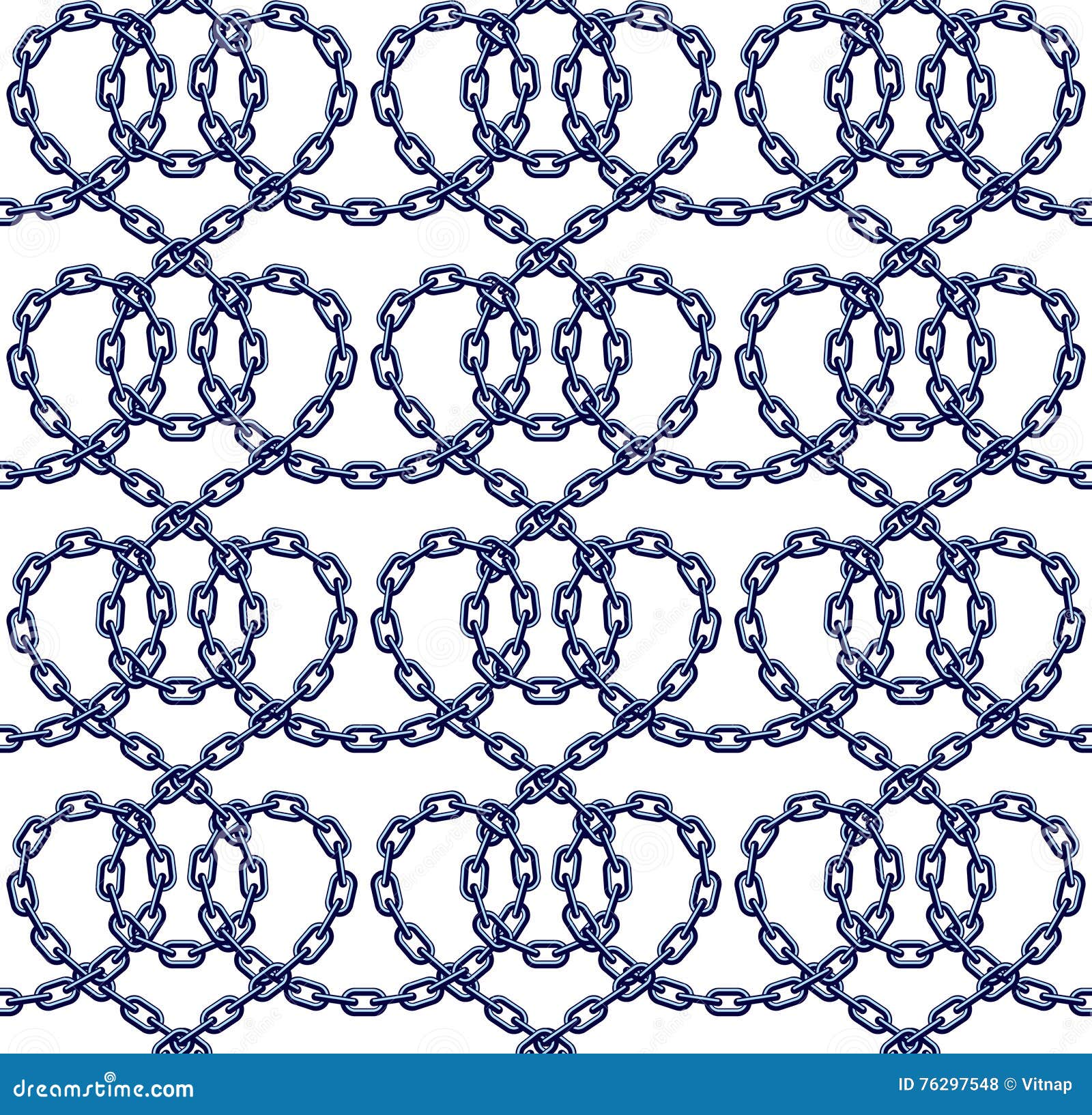 Vector Seamless Pattern of Chains in Flat Style Stock Vector ...