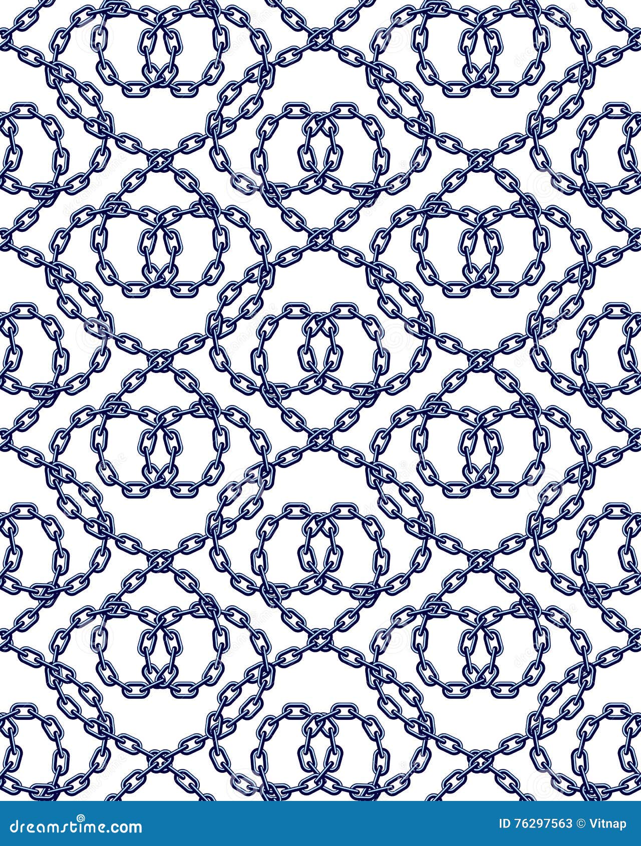 Vector Seamless Pattern of Chains in Flat Style Stock Vector ...