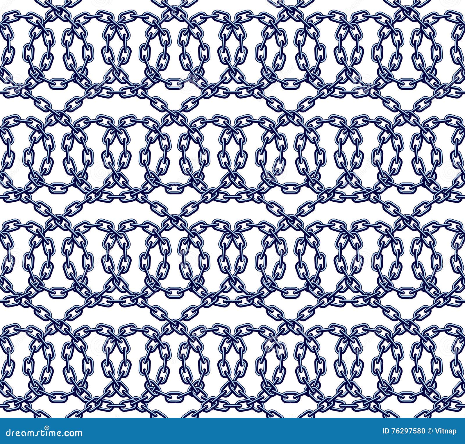Vector Seamless Pattern of Chains in Flat Style Stock Vector ...