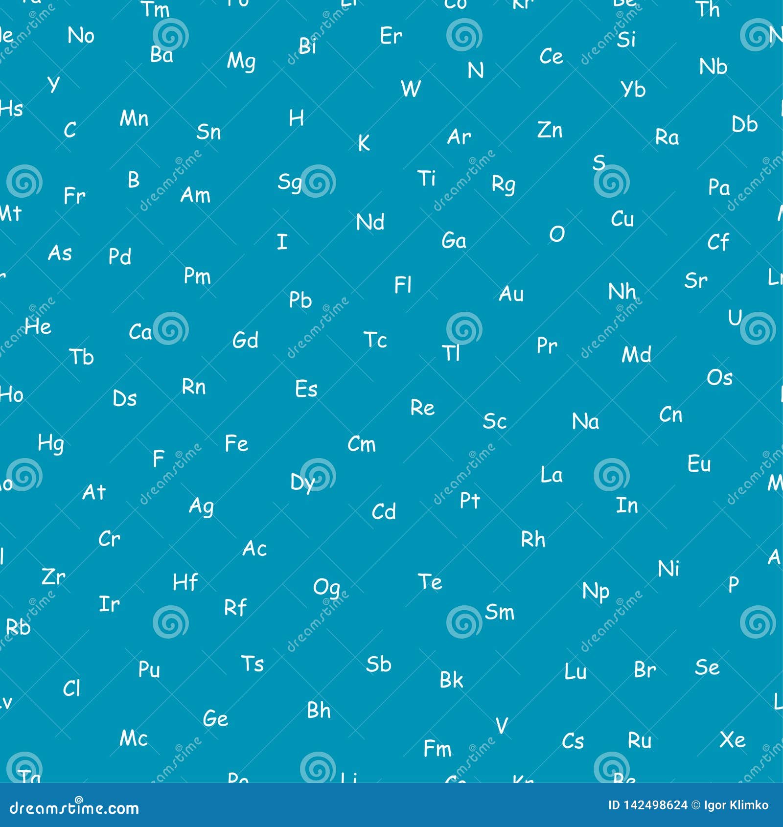 Vector Seamless Pattern of Chemical Elements Stock Vector ...