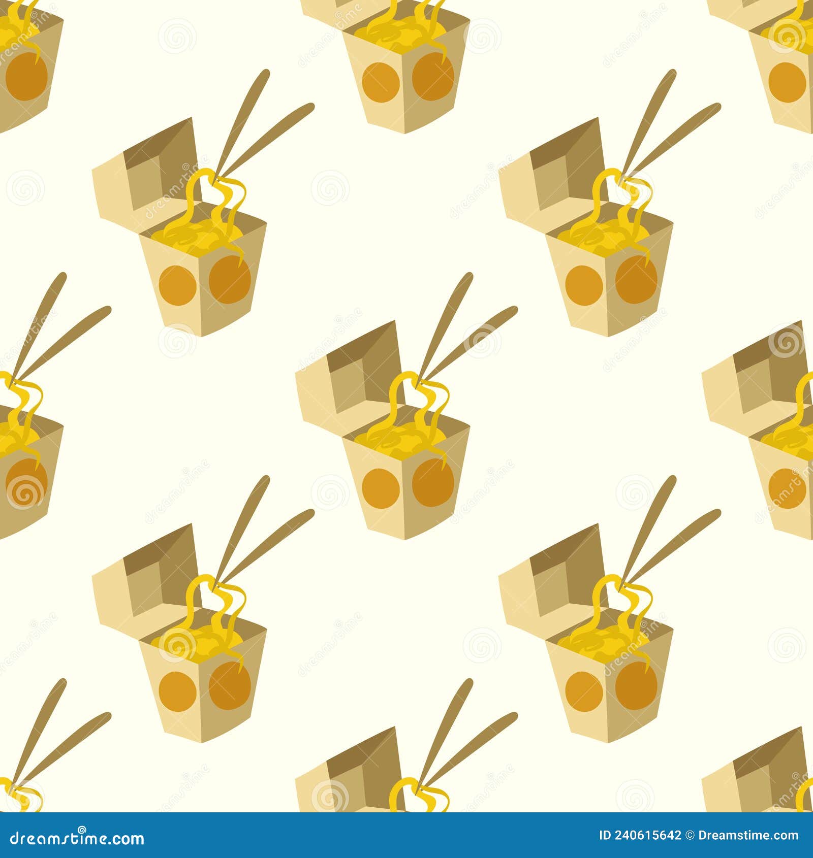 Vector Seamless Pattern with Chinese Food Stock Vector - Illustration ...