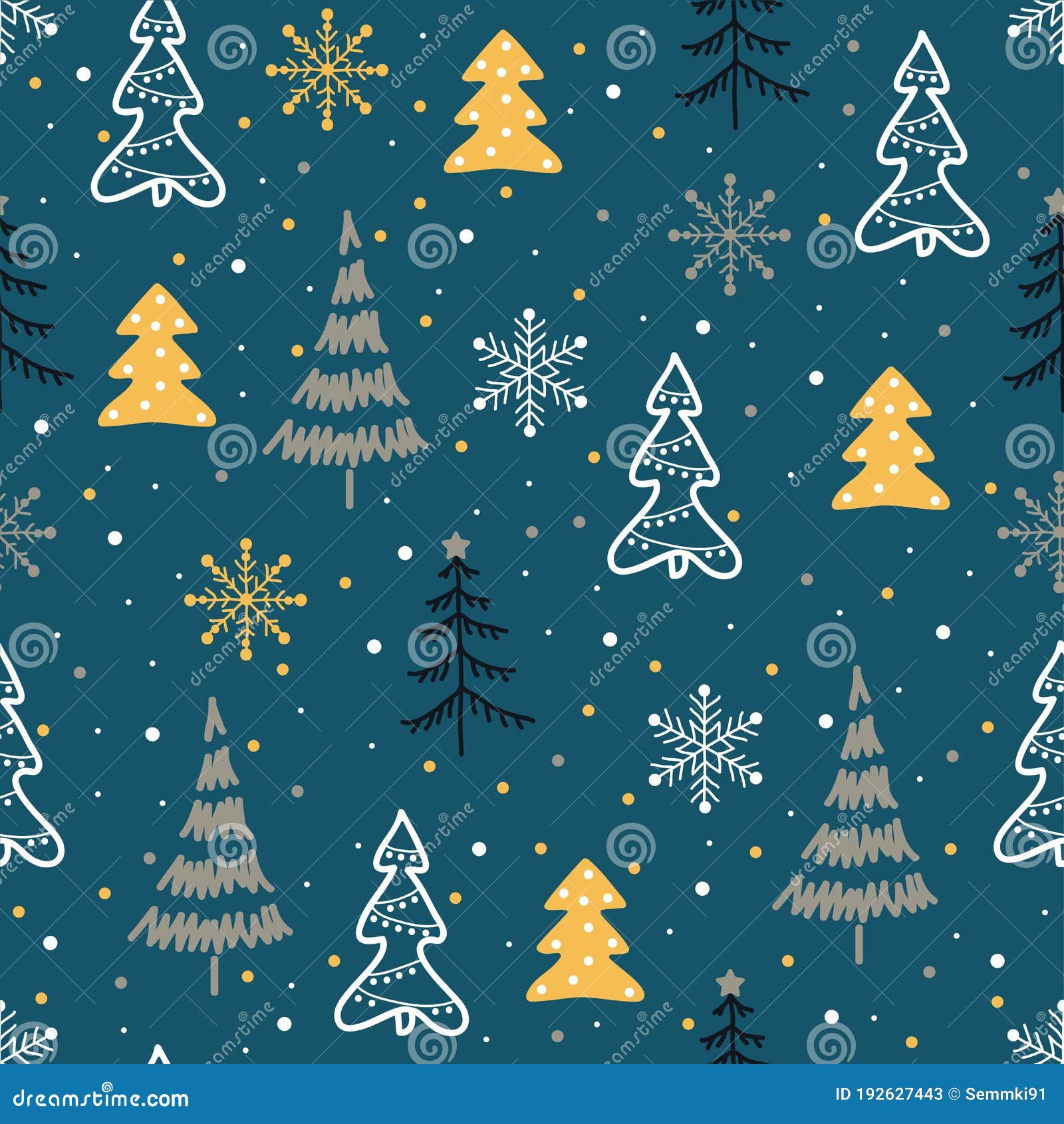 Vector Seamless Pattern of Christmas Tree.Vector Illustration Stock ... Vector Seamless Pattern of Christmas Tree.Vector Illustration Stock ...