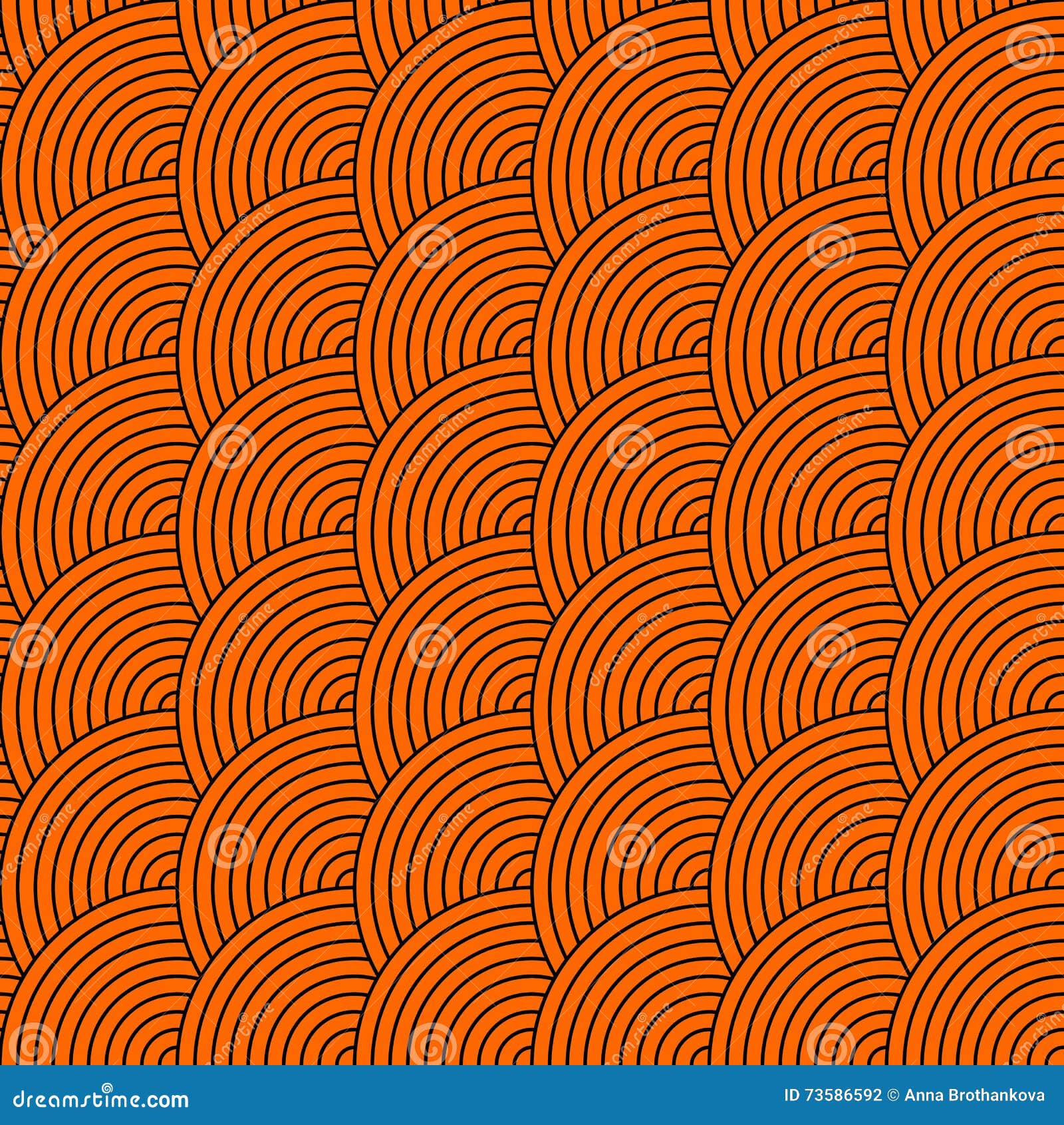 Vector Seamless Pattern of Circles in Squama Style Stock Vector ...