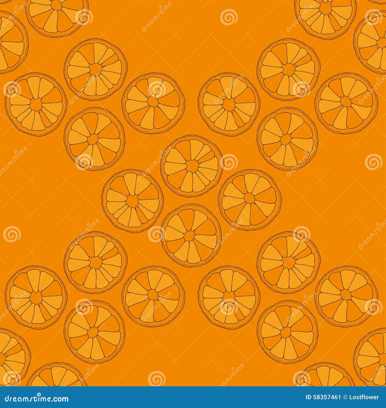 Vector Seamless Pattern with Citrus Fruits. Oranges Background Stock ...